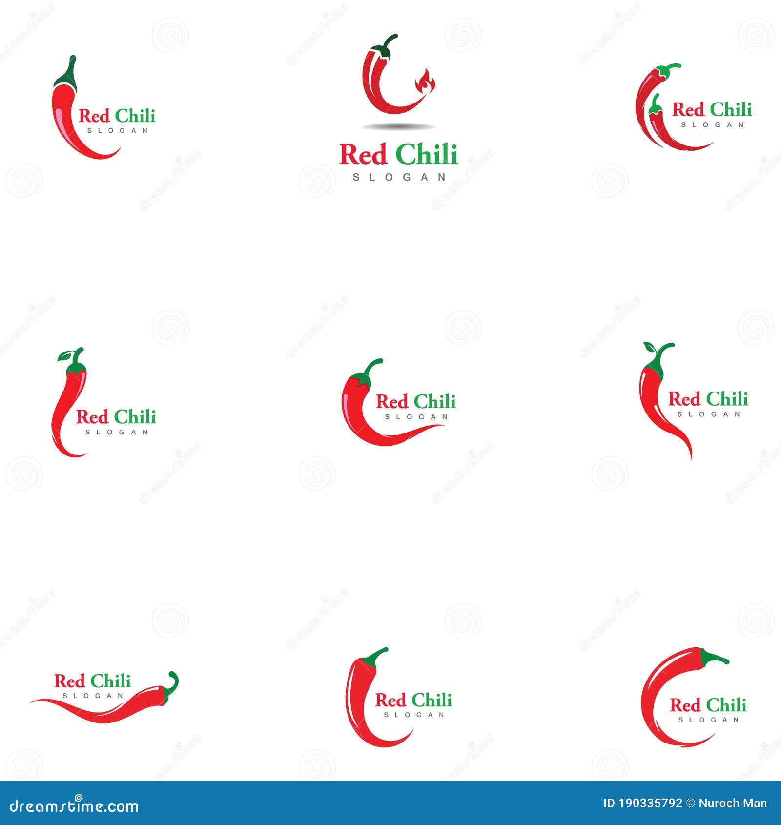 Red Hot Natural Chili Icon Template Vector Illustration. Stock Vector ...