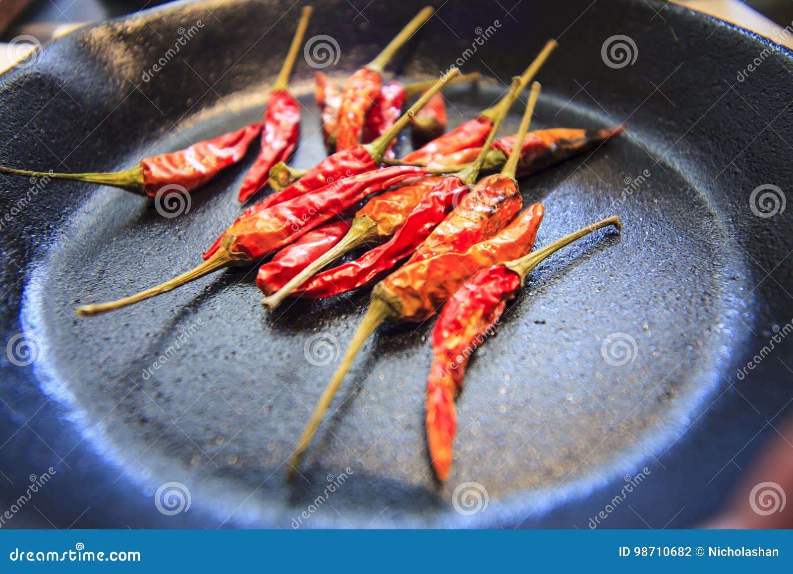 Red Hot Natural Chili Pepper Pod Realistic Image on the Black Di Stock ...