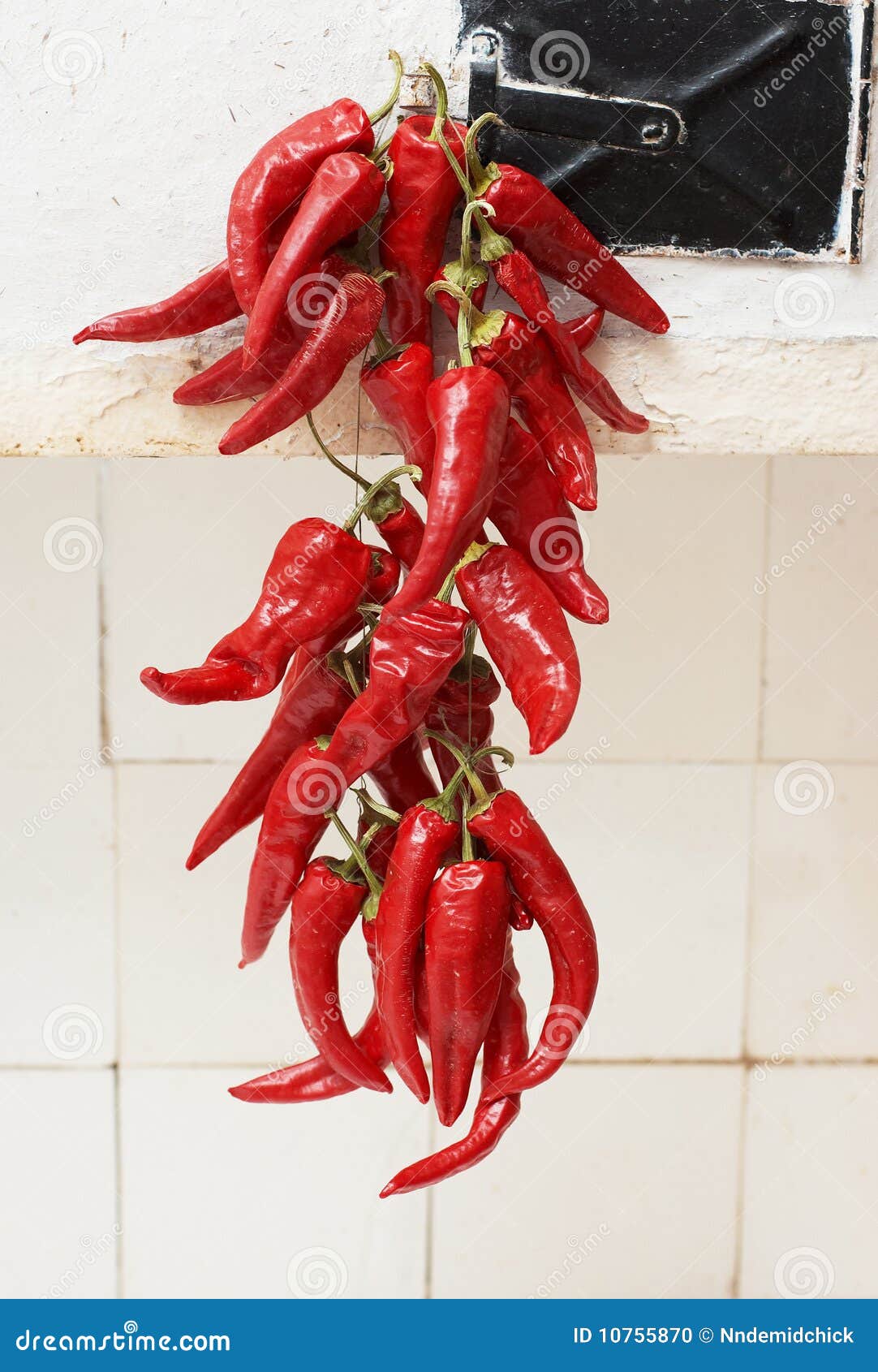 Red Hot Pepper Getting Drying at Rural Stove Stock Photo - Image of ...