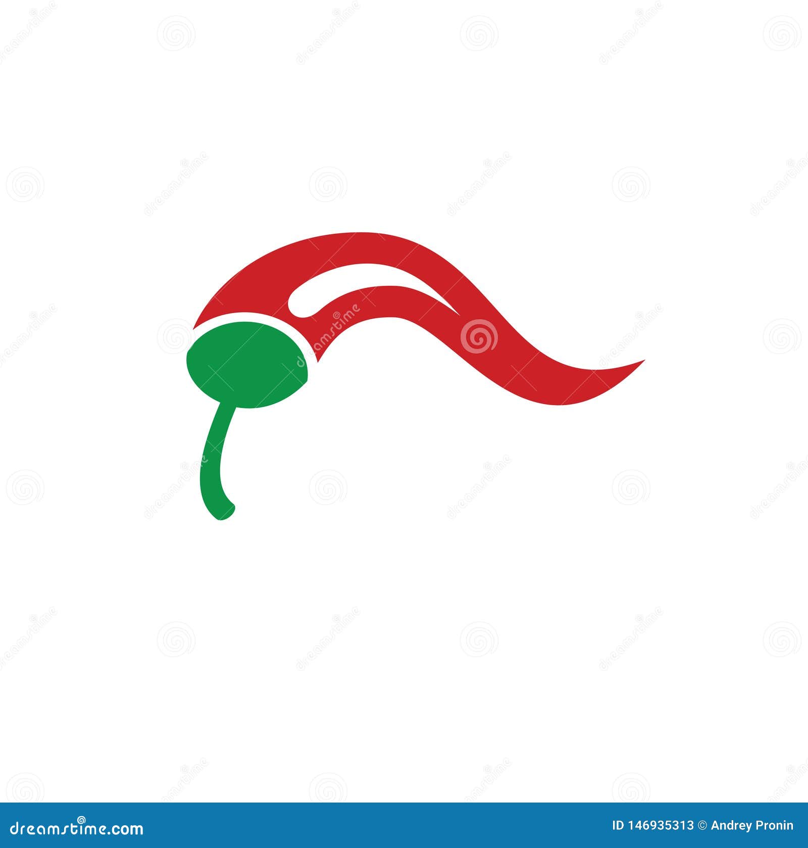Red Hot Pepper Icon on Background for Graphic and Web Design. Simple ...