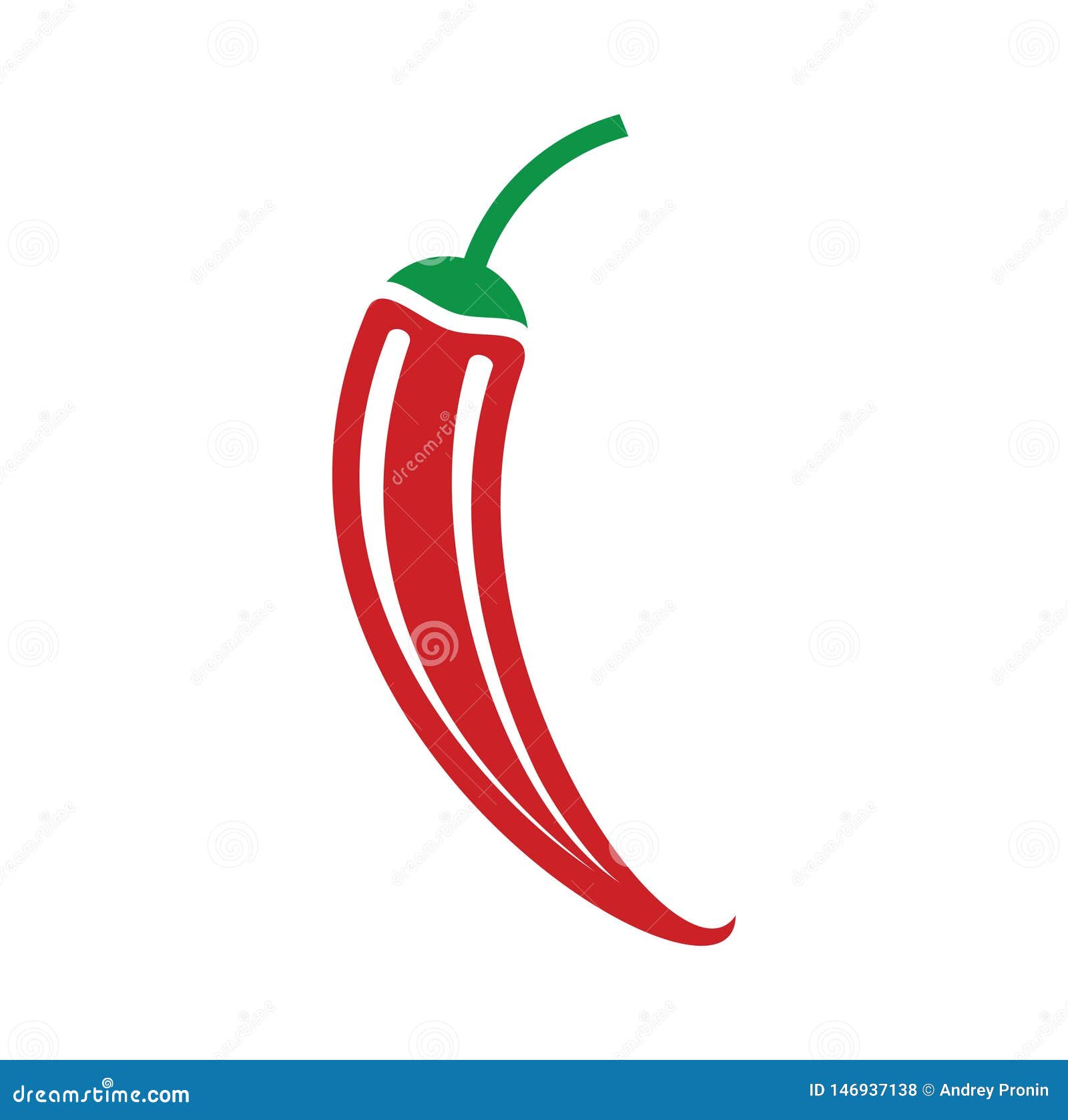 Red Hot Pepper Icon on Background for Graphic and Web Design. Simple ...