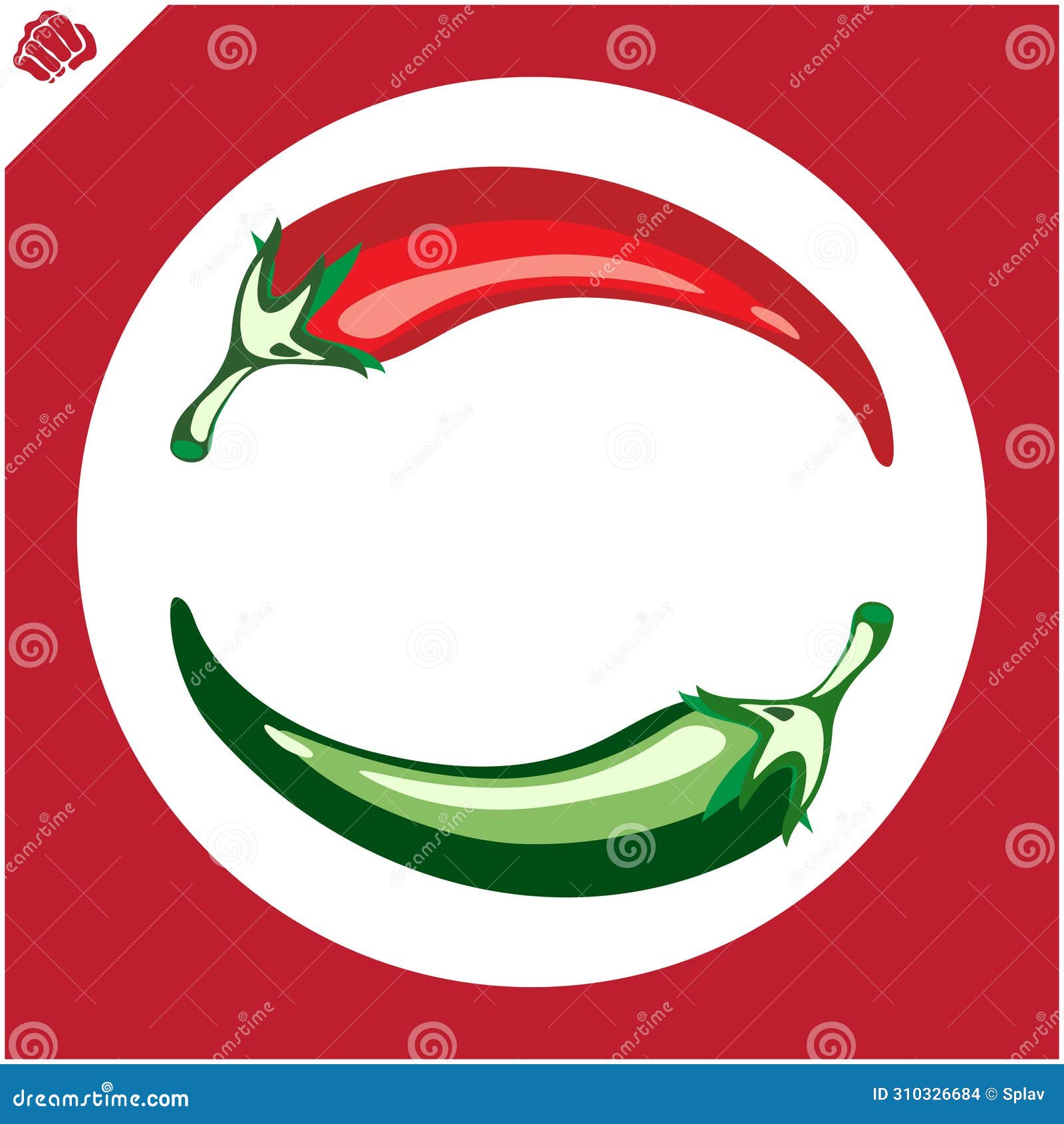 Red Hot Pepper. Vector. Eps Stock Vector - Illustration of pattern ...