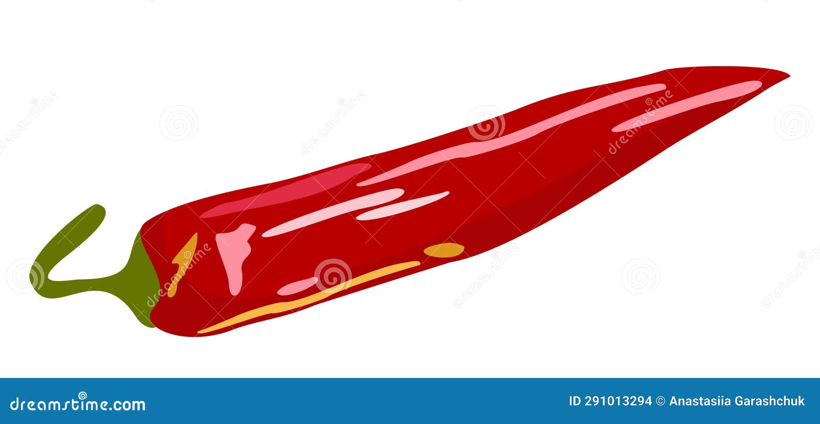 Red Hot Pepper. Vector Isolated Illustration Stock Illustration ...