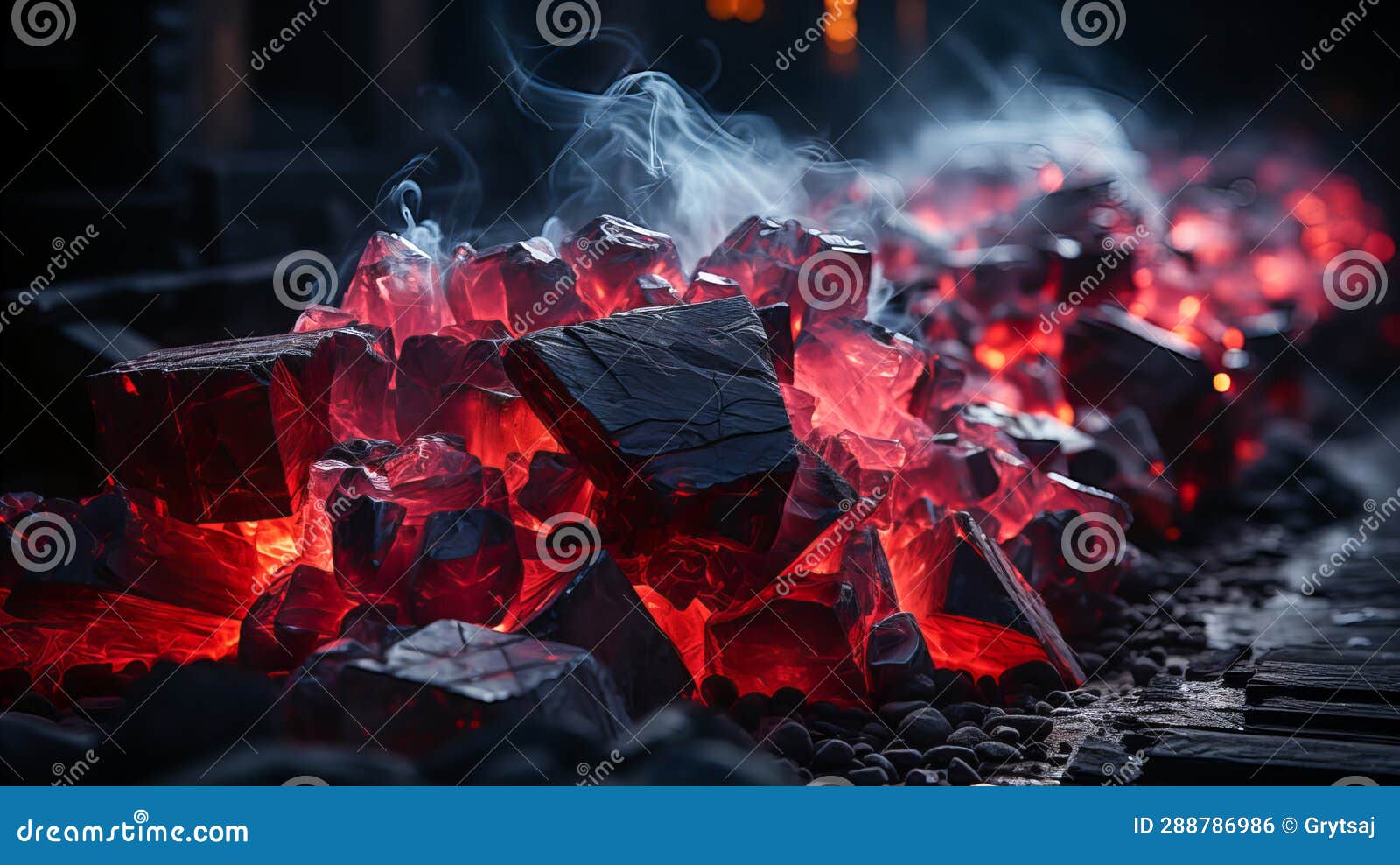 Red-hot Pieces of Coal on a Dark Background Stock Photo - Image of coal ...