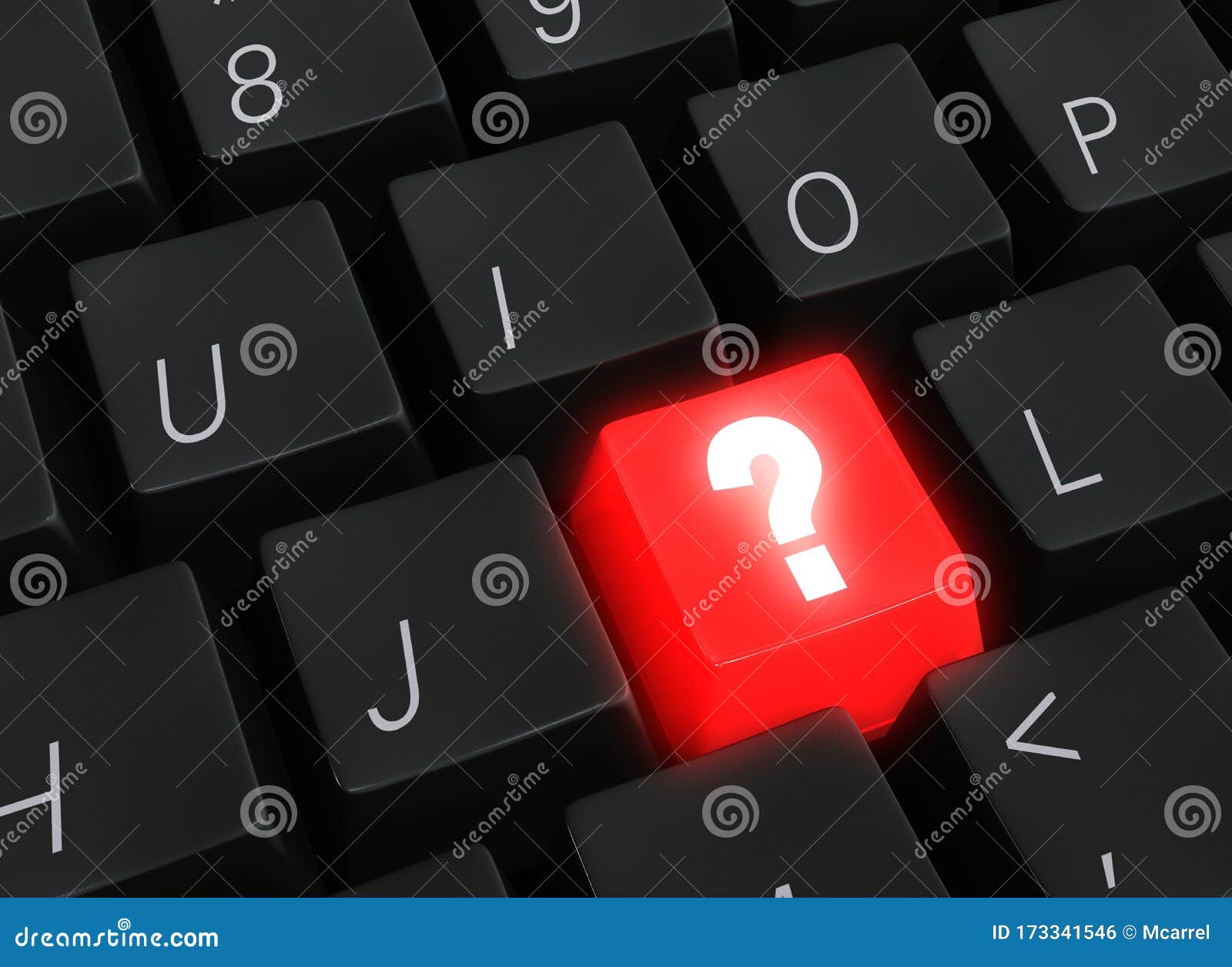 Red Hot Question Key Illustration Stock Illustration - Illustration of ...