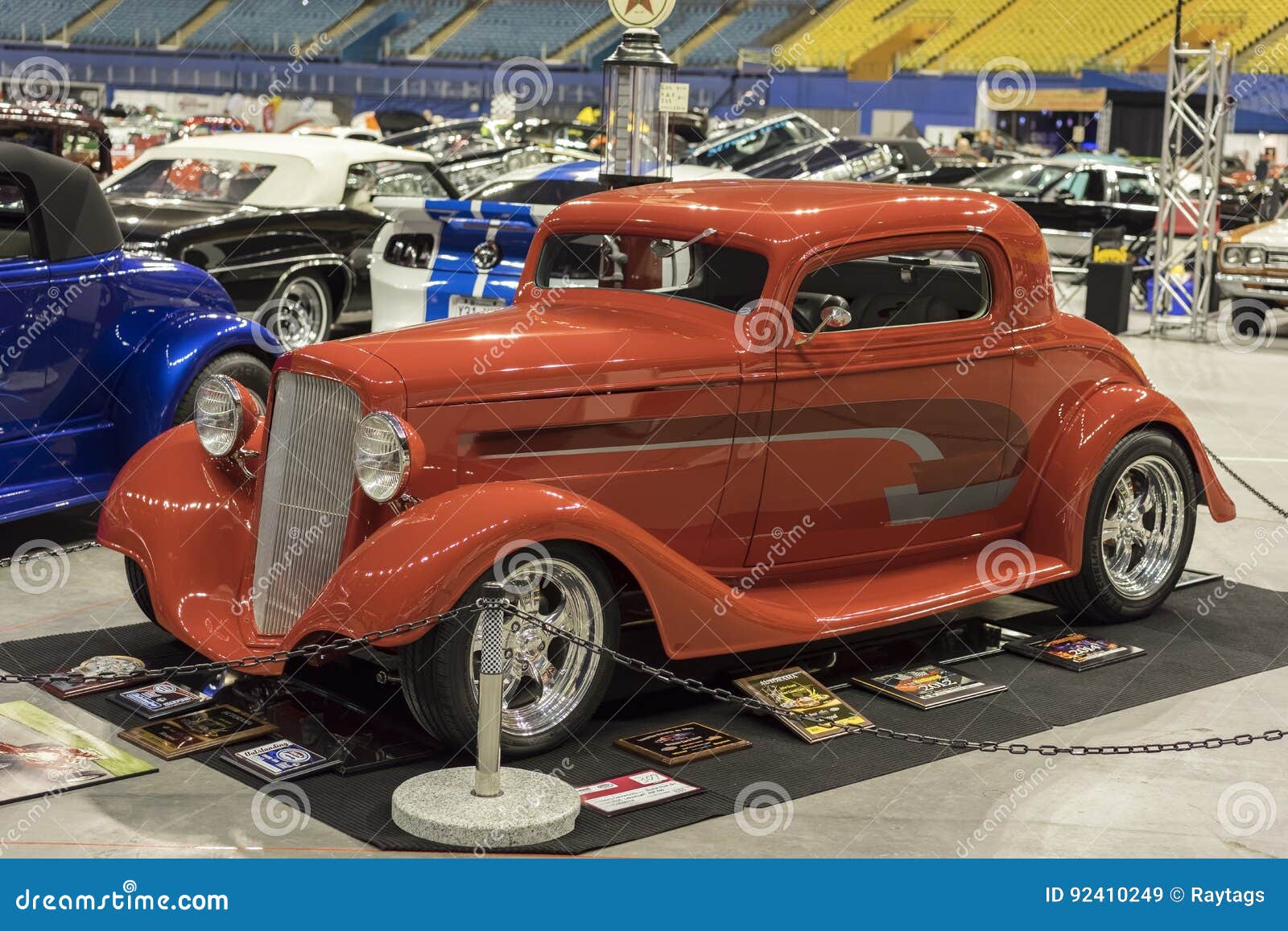 Red hot rod editorial stock image. Image of exposition - 92410249