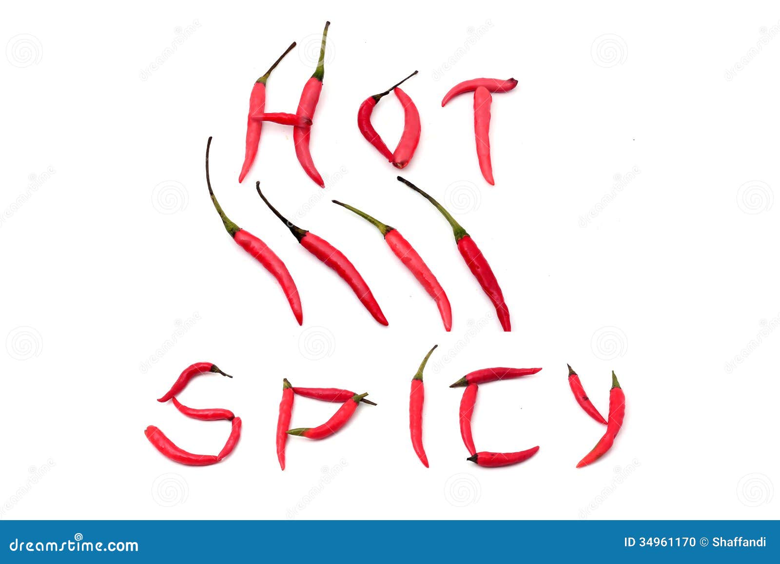 Spicy Alphabet With Letter Spelled By Dried Thai Spicy Chili Pepper ...