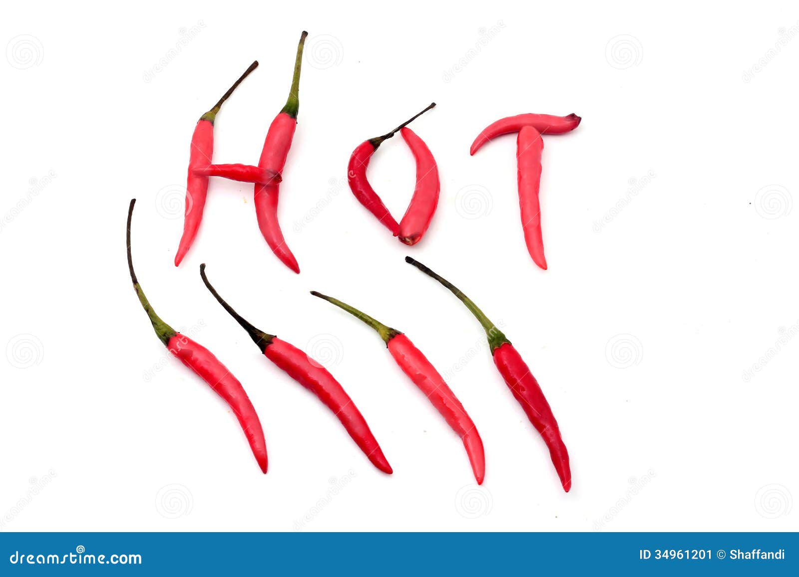 Spicy Alphabet With Letter Spelled By Dried Thai Spicy Chili Pepper ...