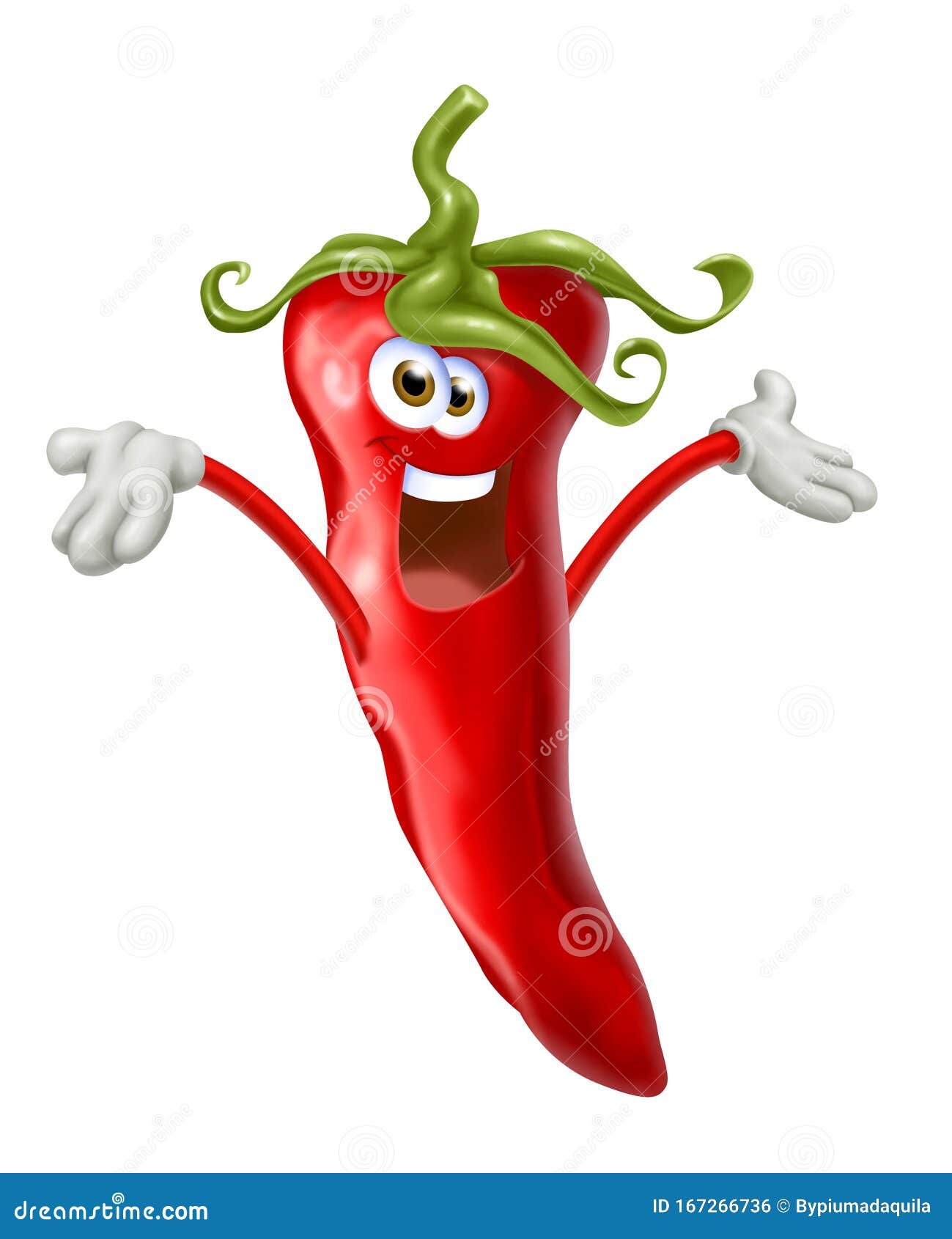 Red Hot Spicy Mexican Chilli Pepper, Stock Illustration - Illustration ...