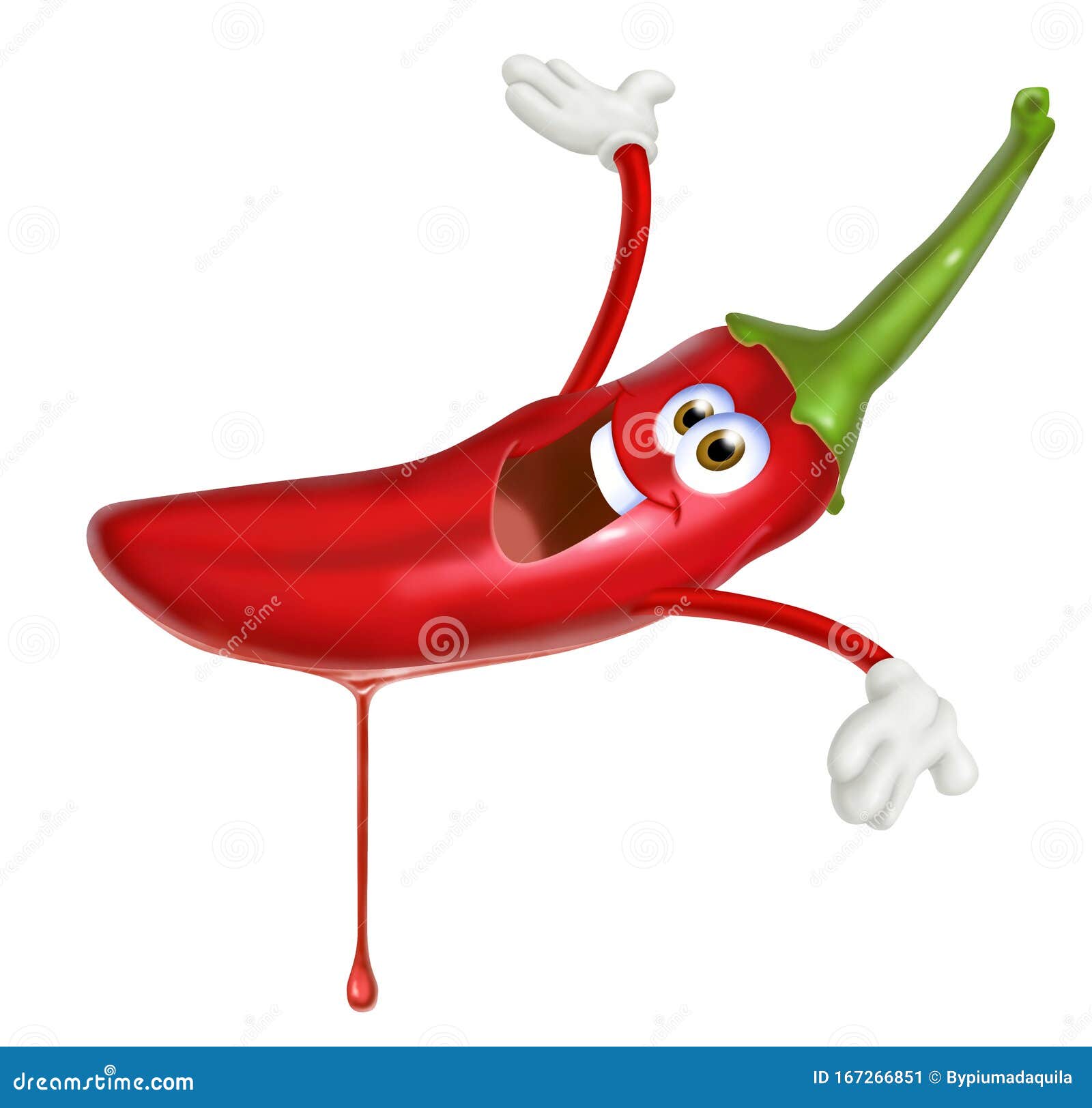 Red Hot Spicy Mexican Chilli Pepper, Stock Illustration - Illustration ...
