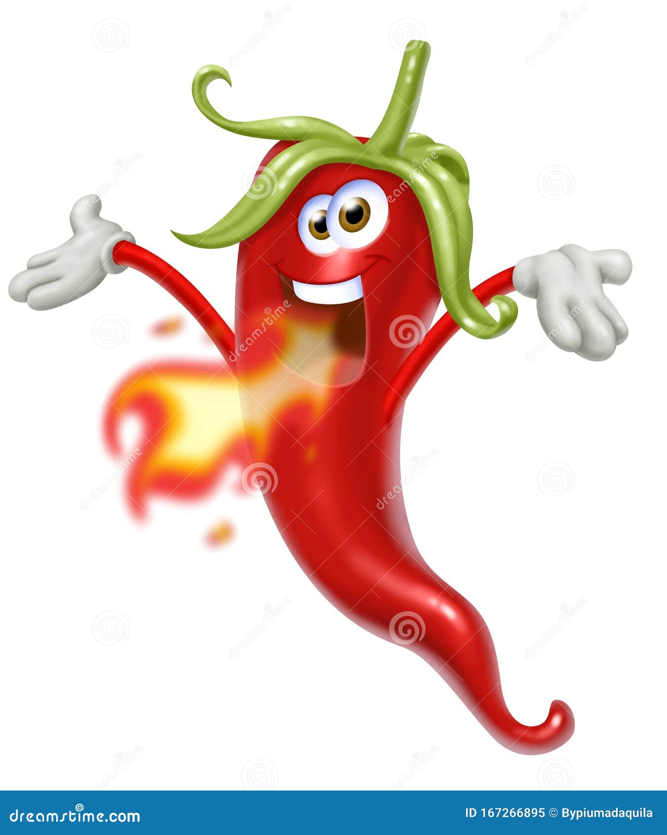 Red Hot Spicy Mexican Chilli Pepper, Stock Illustration - Illustration ...