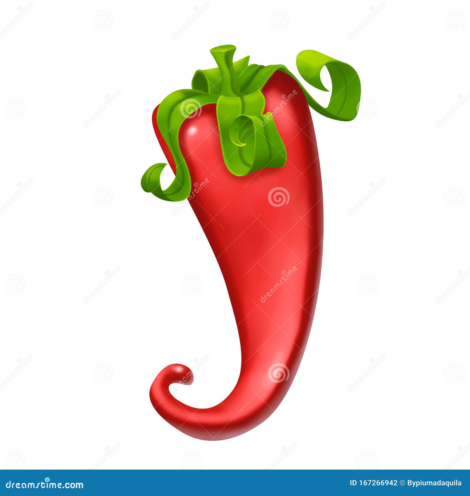 Red Hot Spicy Mexican Chilli Pepper, Stock Illustration - Illustration ...