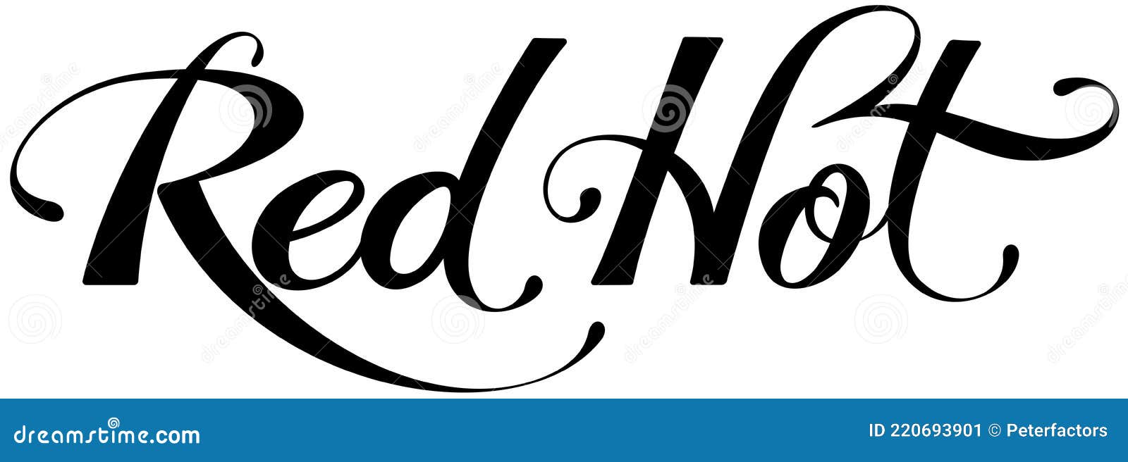 Red Hot - Custom Calligraphy Text Stock Vector - Illustration of ...