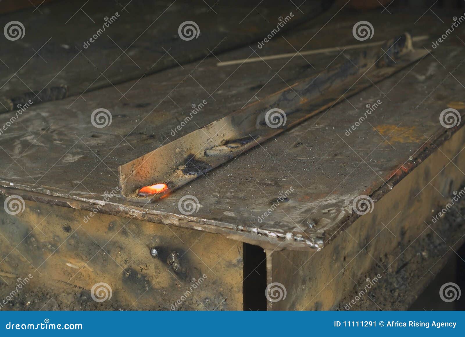 Red hot welding metalwork stock image. Image of flame - 11111291