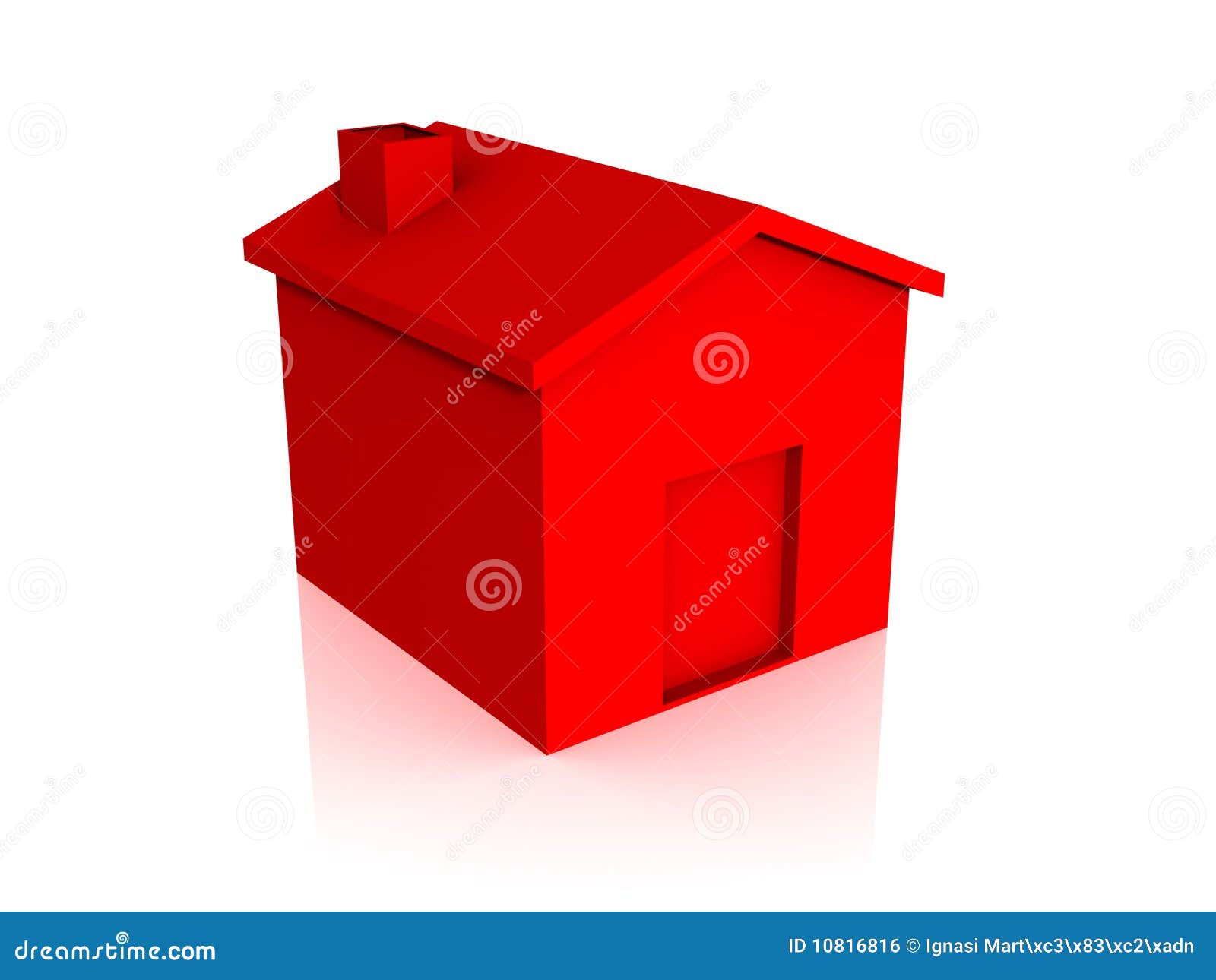 Red house stock illustration. Illustration of beauty - 10816816