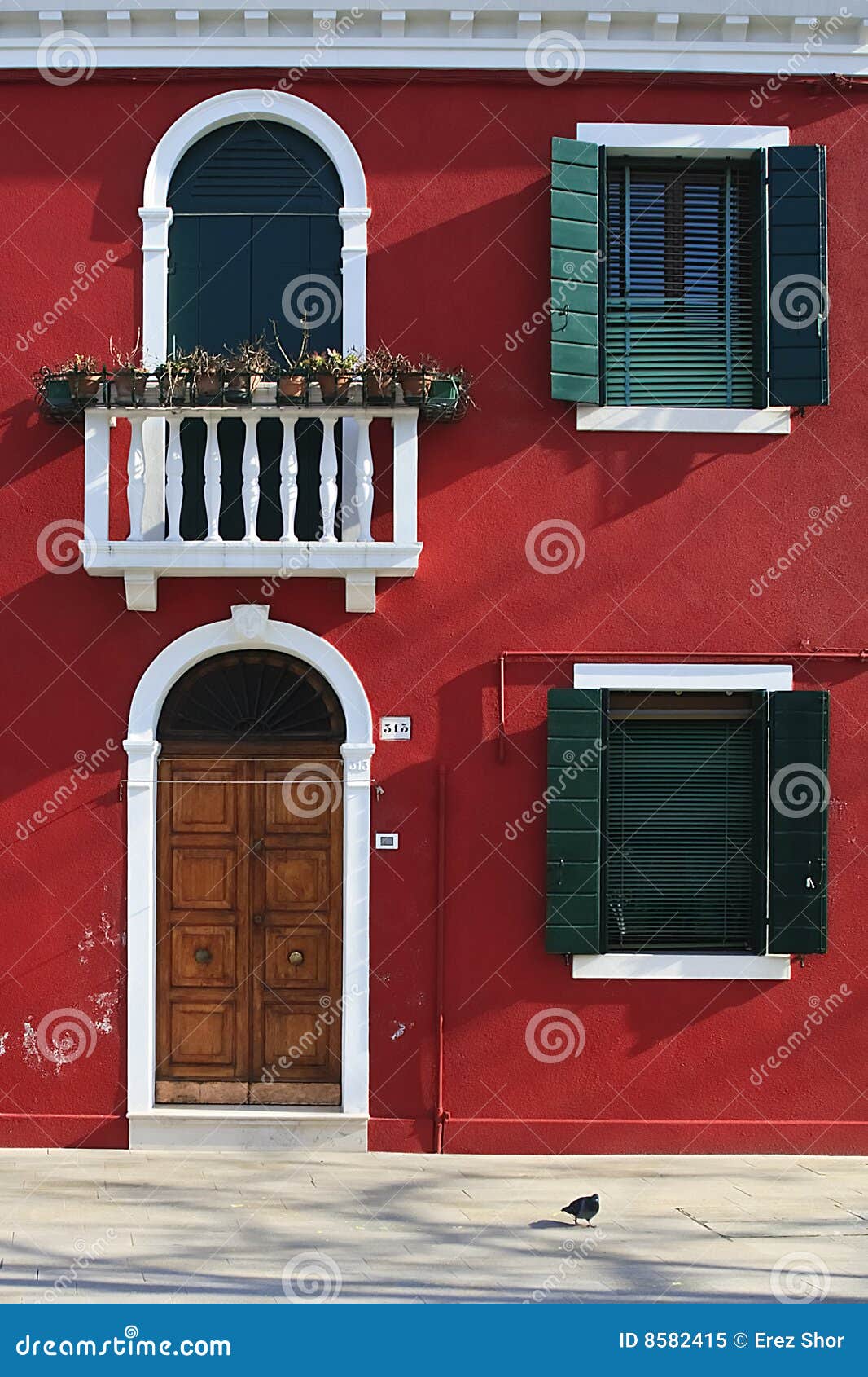 Red house stock image. Image of apartment, europe, lagoon - 8582415