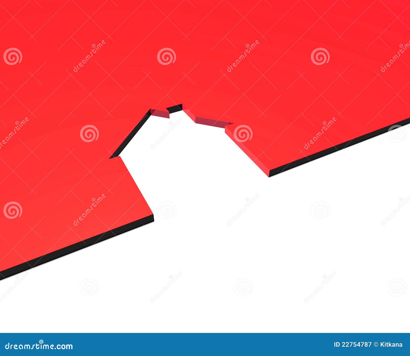 Red house cut out stock illustration. Illustration of three - 22754787