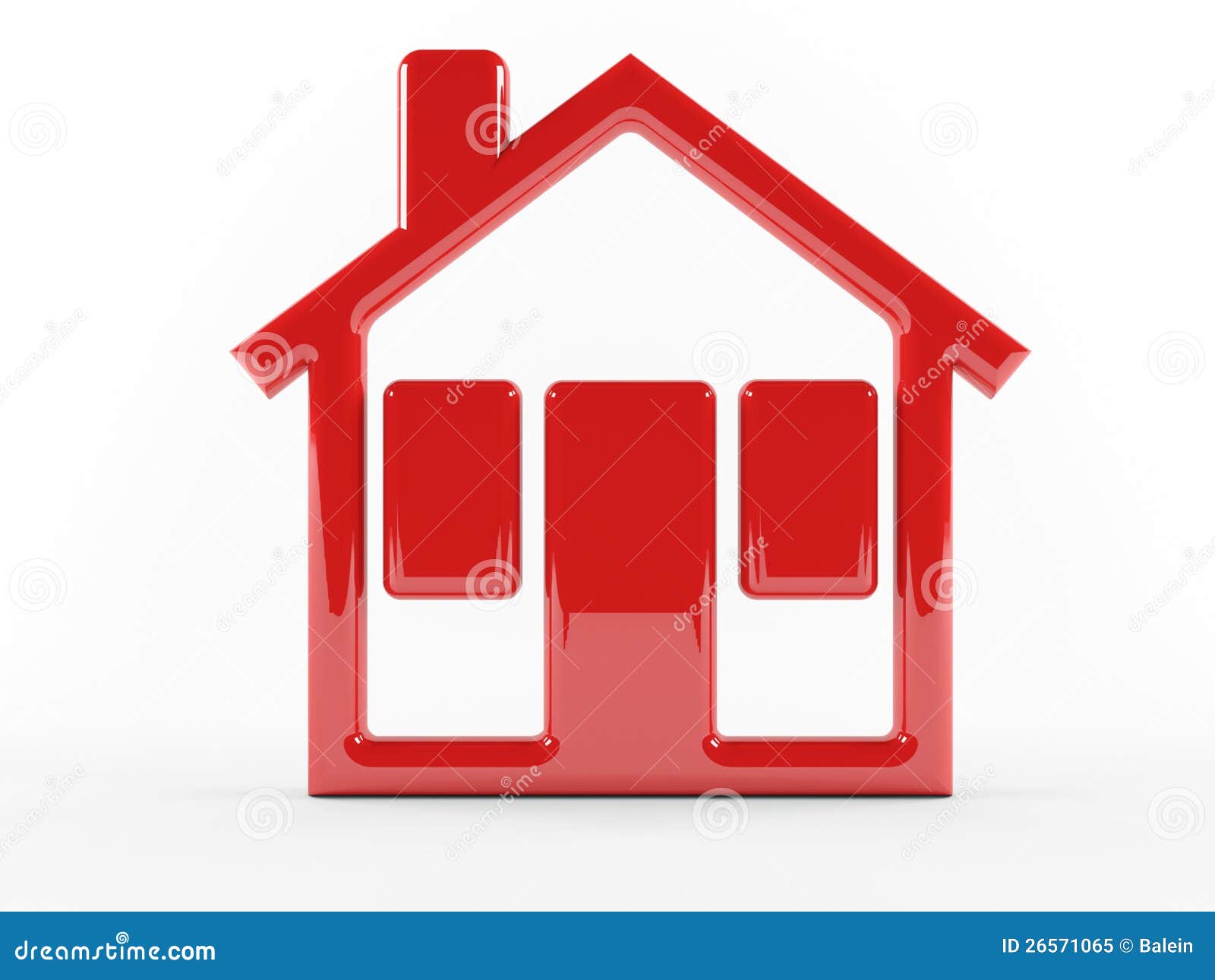 Red house icon stock illustration. Illustration of glossy - 26571065