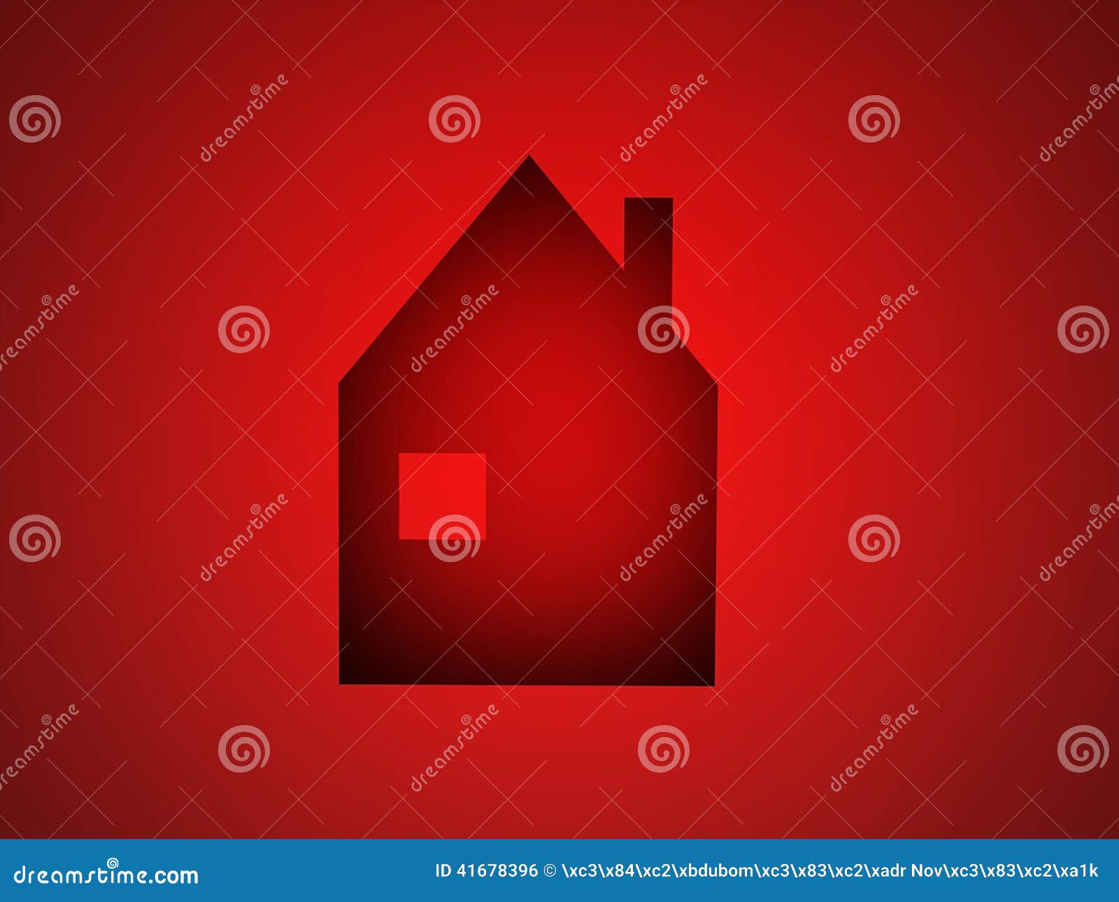 Red house stock illustration. Illustration of design - 41678396