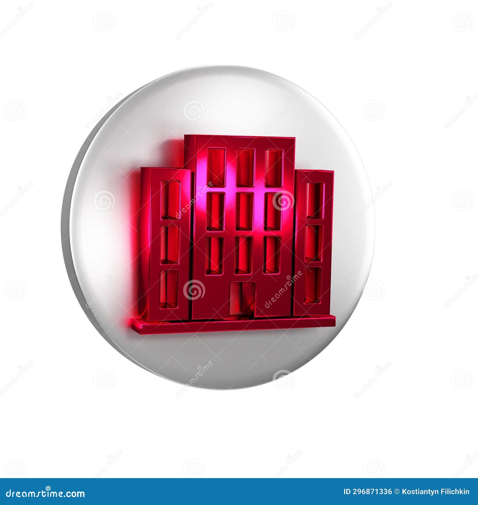 Red House Icon Isolated on Transparent Background. Home Symbol. Silver ...
