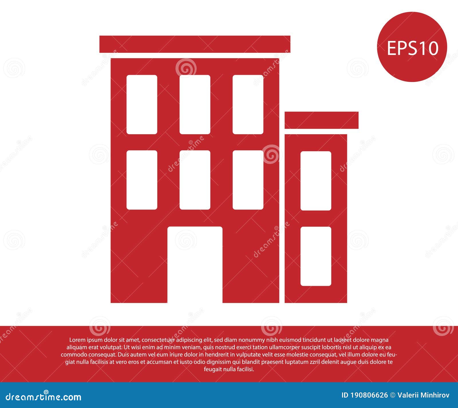 Red House Icon Isolated on White Background. Home Symbol Stock Vector ...