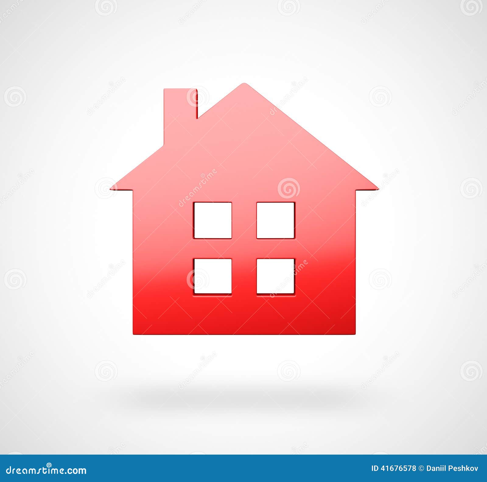 Red house stock illustration. Illustration of graphic - 41676578