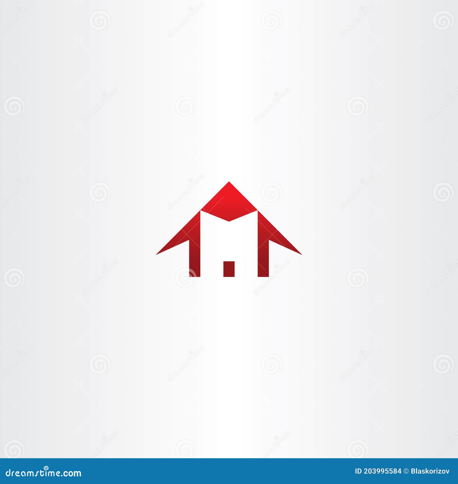 Red House Letter M Home Vector Icon Logo Stock Vector - Illustration of ...