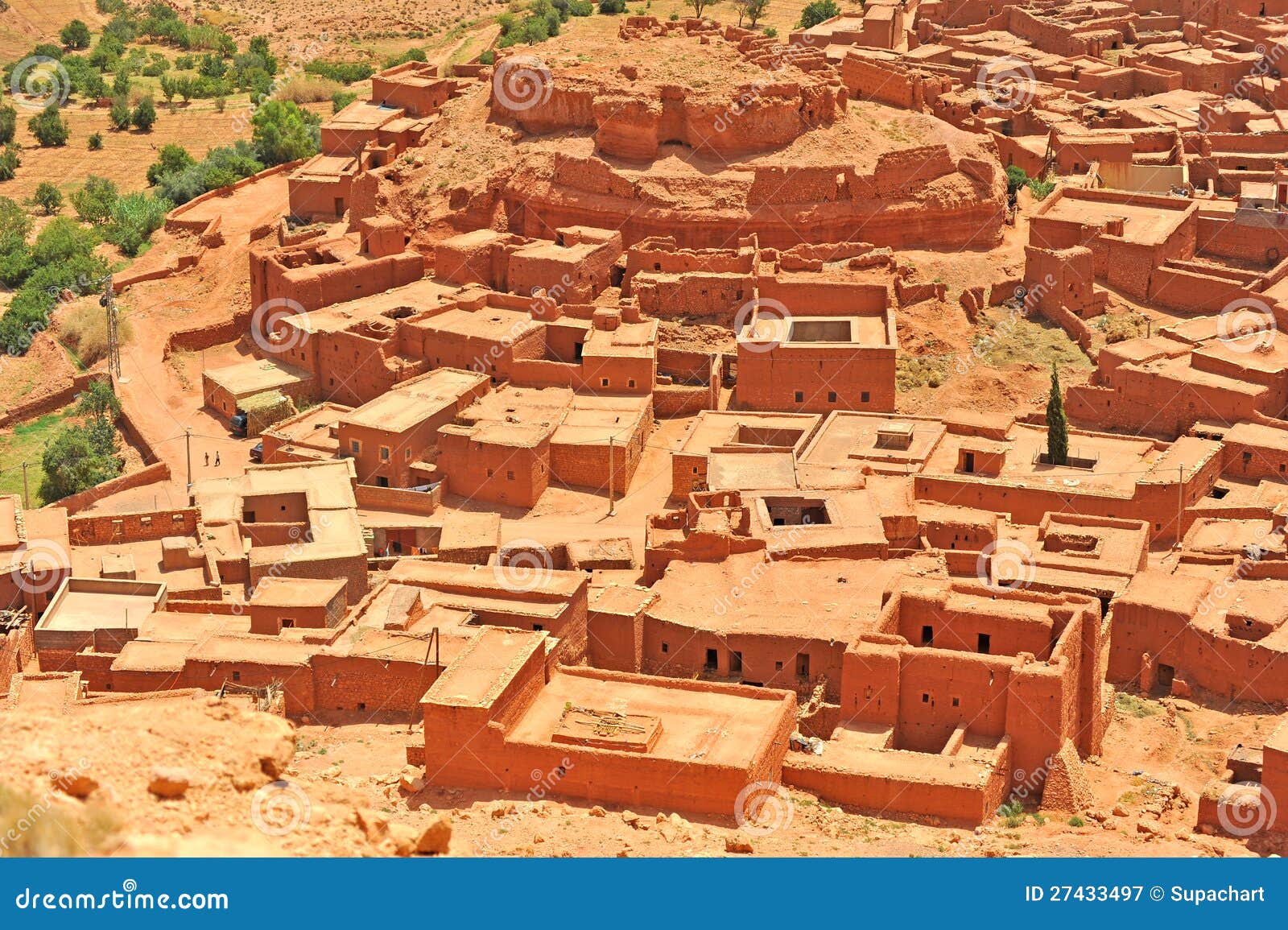 Red house of Morocco stock image. Image of landscape - 27433497