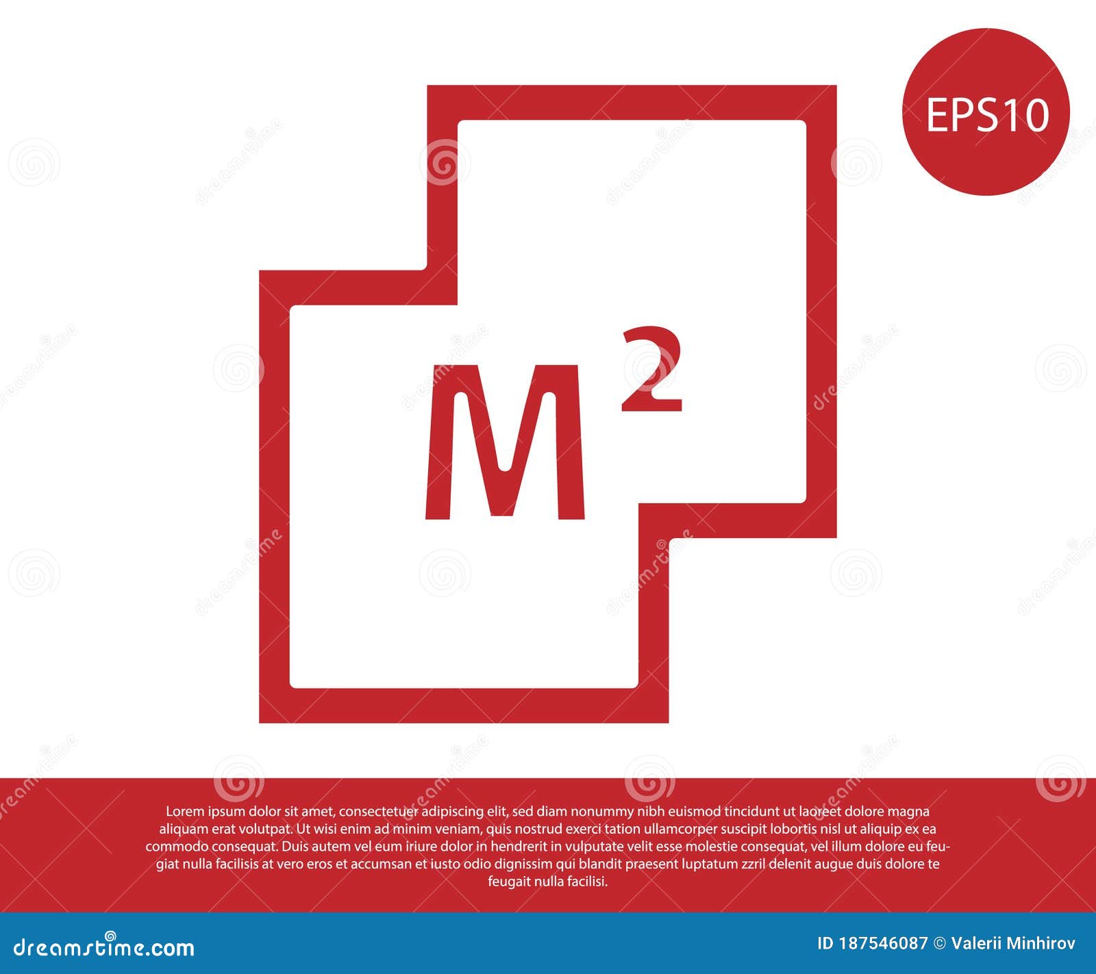 Red House Plan Icon Isolated on White Background. Vector Stock Vector ...