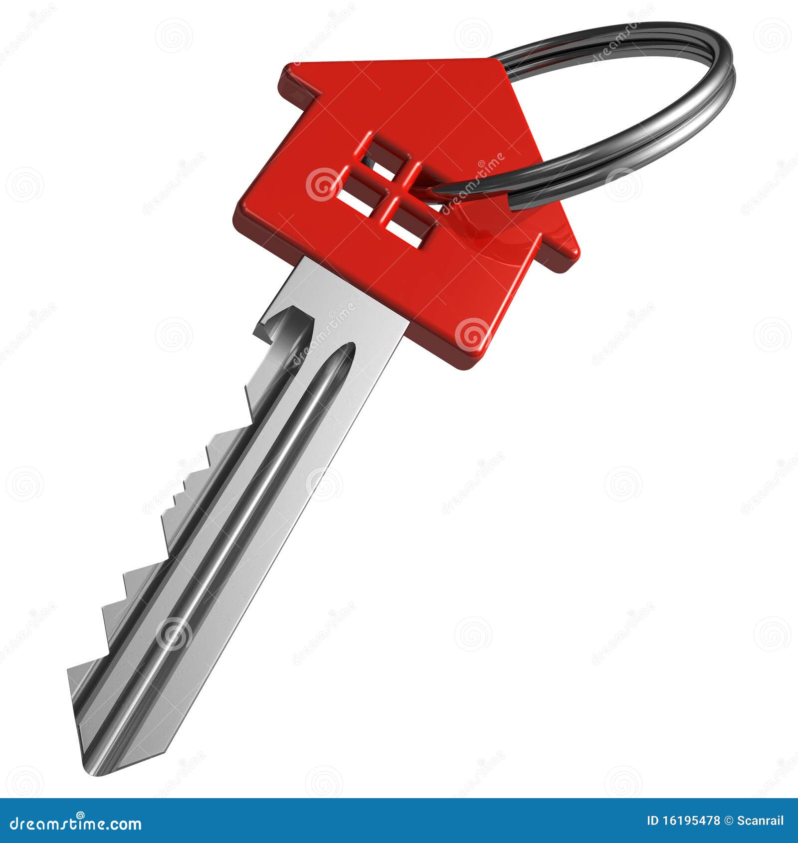Red house-shape key stock illustration. Illustration of business - 16195478