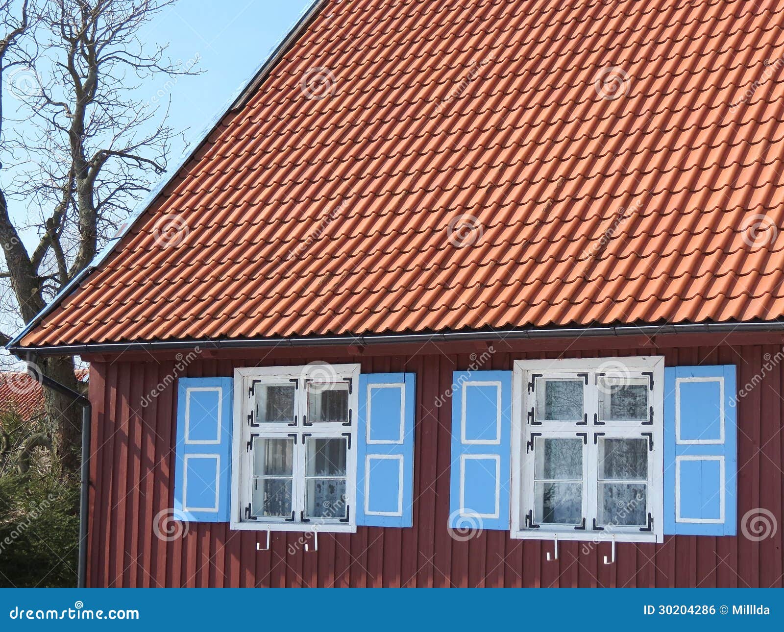 Beautiful red house stock photo. Image of building, village - 30204286