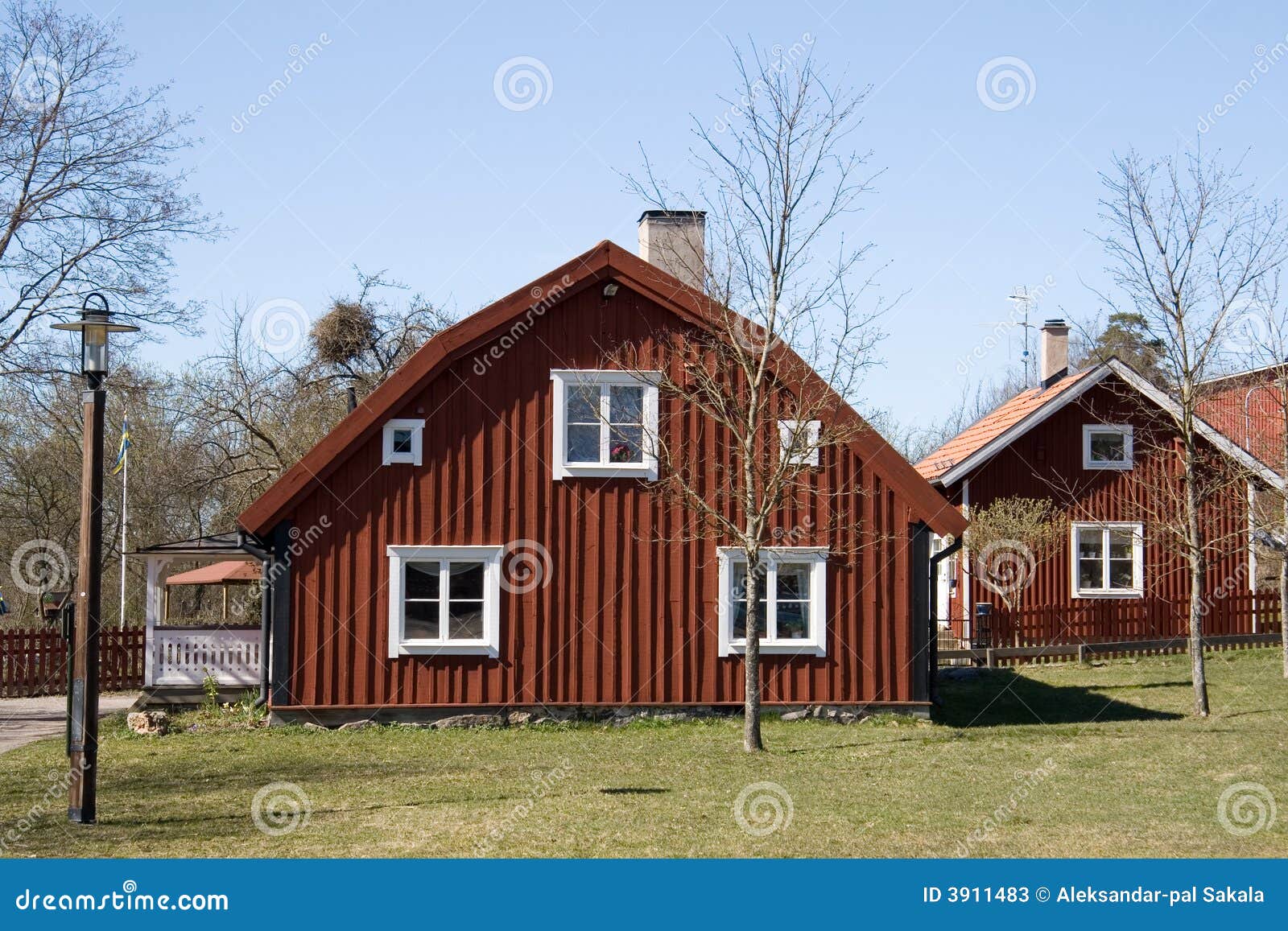Red houses stock image. Image of shape, countryside, ancient - 3911483