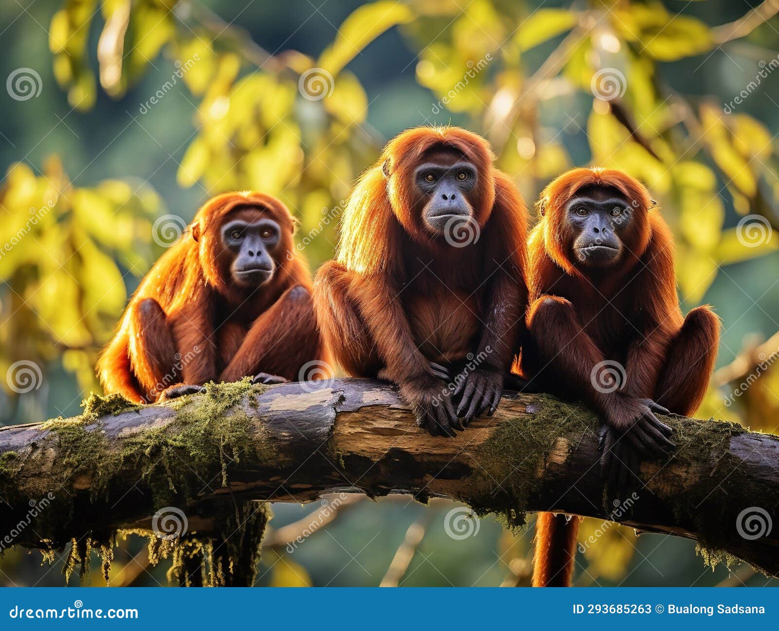 Ai Generated Illustration Wildlife Concept of Red Howler Monkey Stock ...