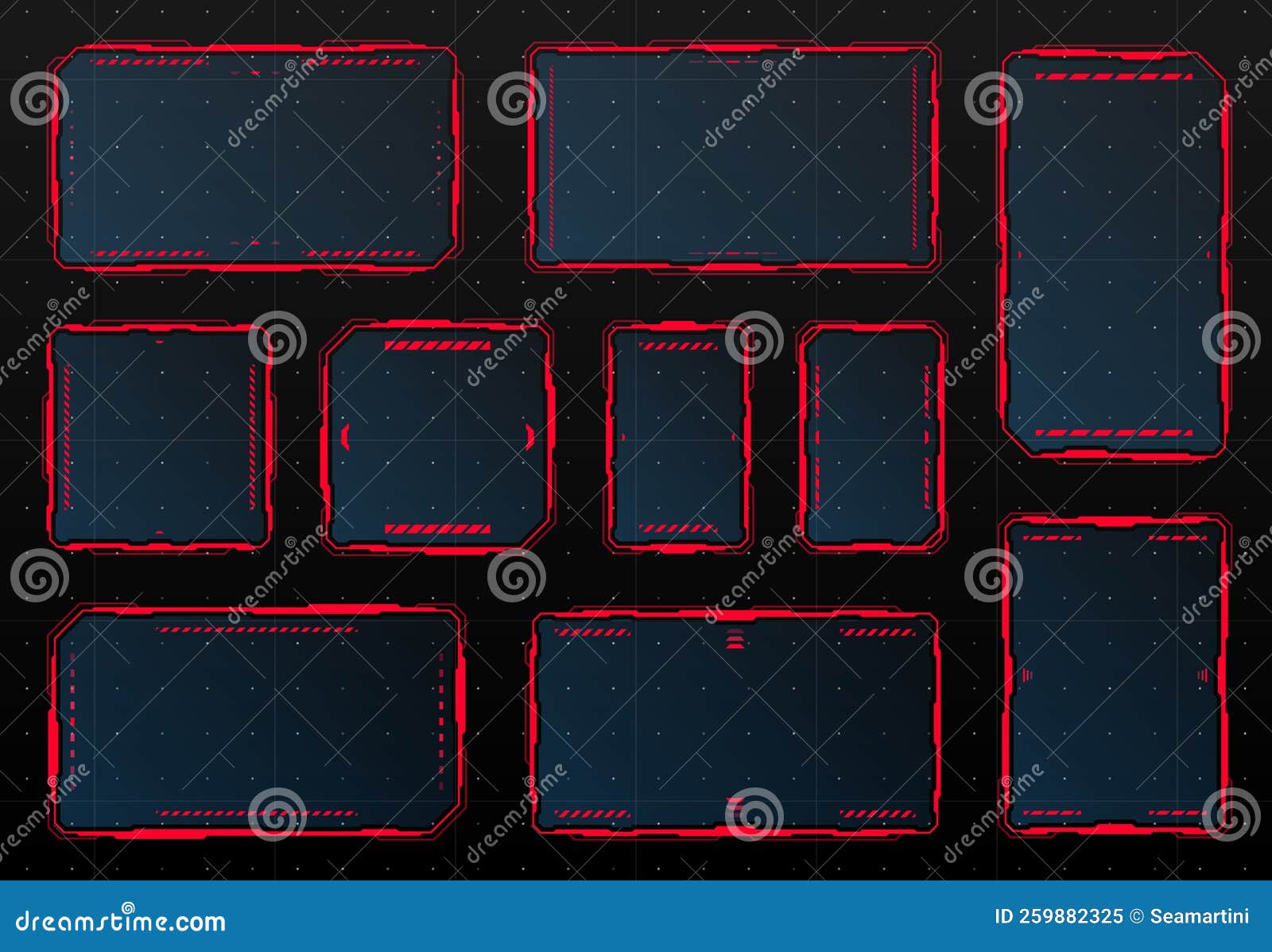 Red HUD Danger Warning and Alert Attention Frames Stock Vector ... Red HUD Danger Warning and Alert Attention Frames Stock Vector ...