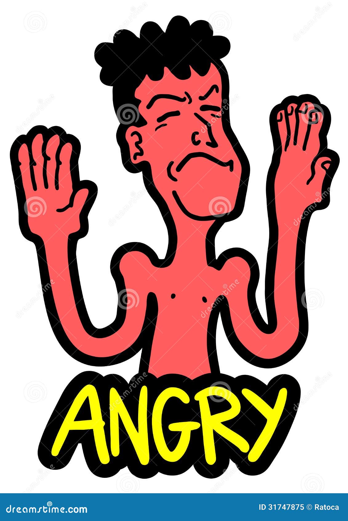 Red human stock vector. Illustration of hand, puppet - 31747875