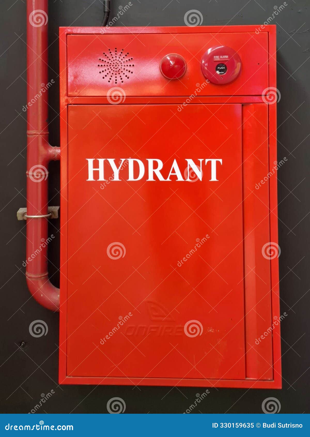 Red Hydrant Box Installed on the a Mall for Emergency Stock Image ...