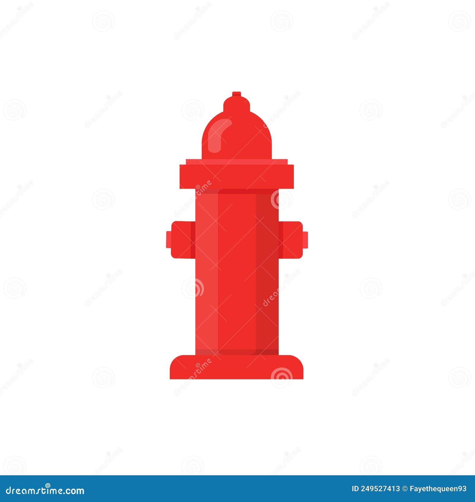 Red Hydrant Firefighter Isolated on White Background. Stock Vector ...