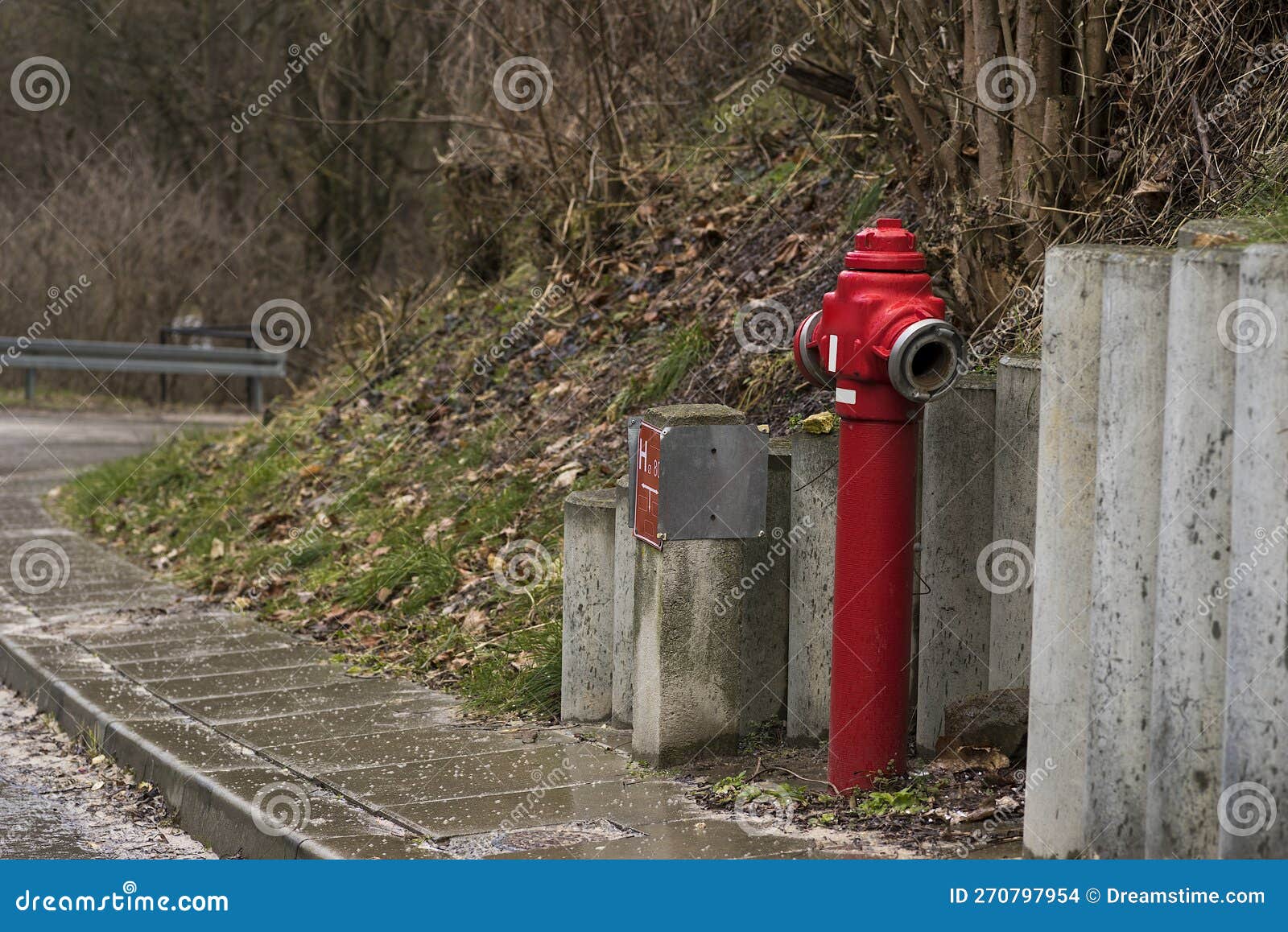 Red Hydrant On The Road For Fire Services. Stock Photography ...