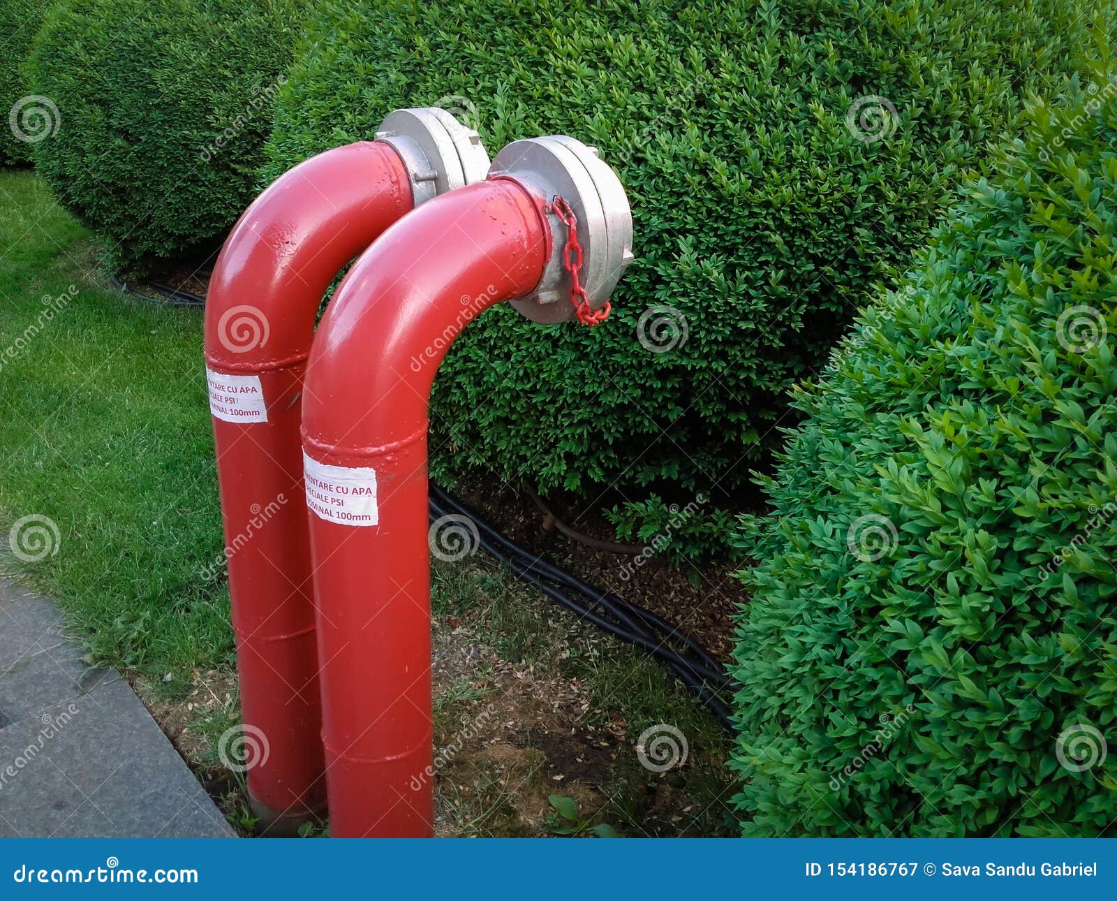 Hydrant Street Water Pipe Connection for Fire Stock Image - Image of ...