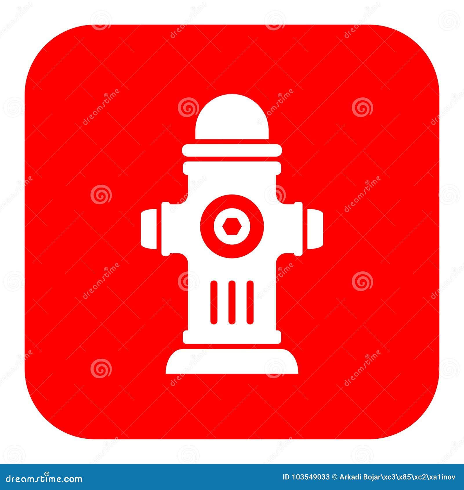 Red hydrant vector sign stock vector. Illustration of emblem - 103549033