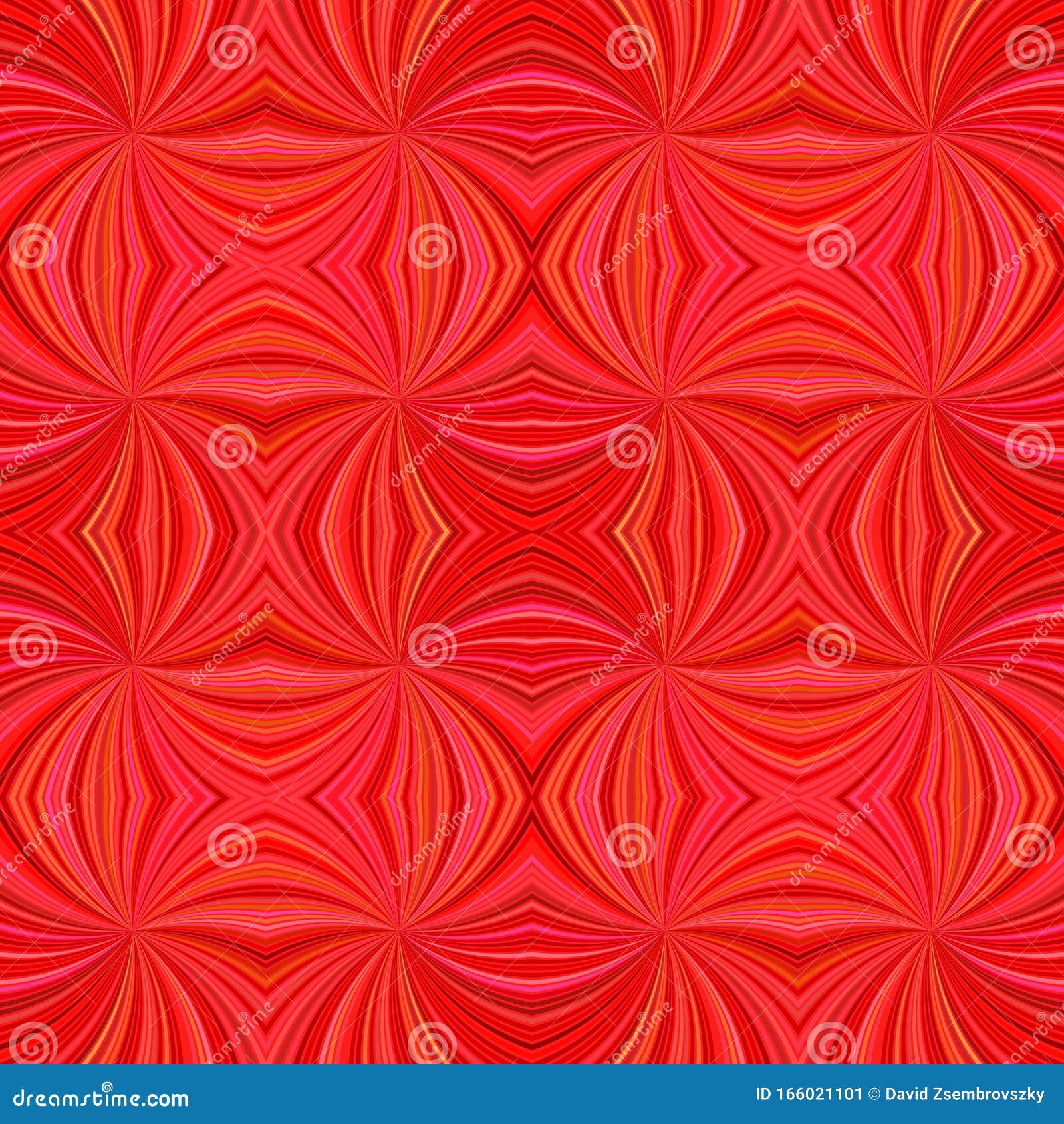 Red Hypnotic Abstract Seamless Striped Vortex Pattern Background Design ...