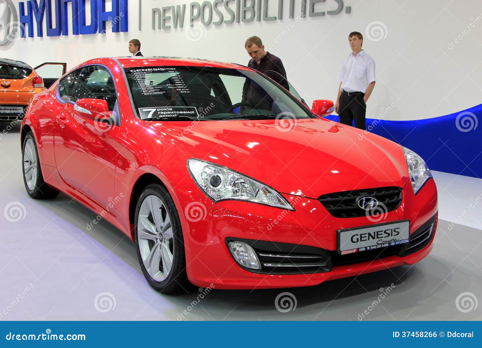 Red Hyundai Genesis editorial photo. Image of autocar - 37458266