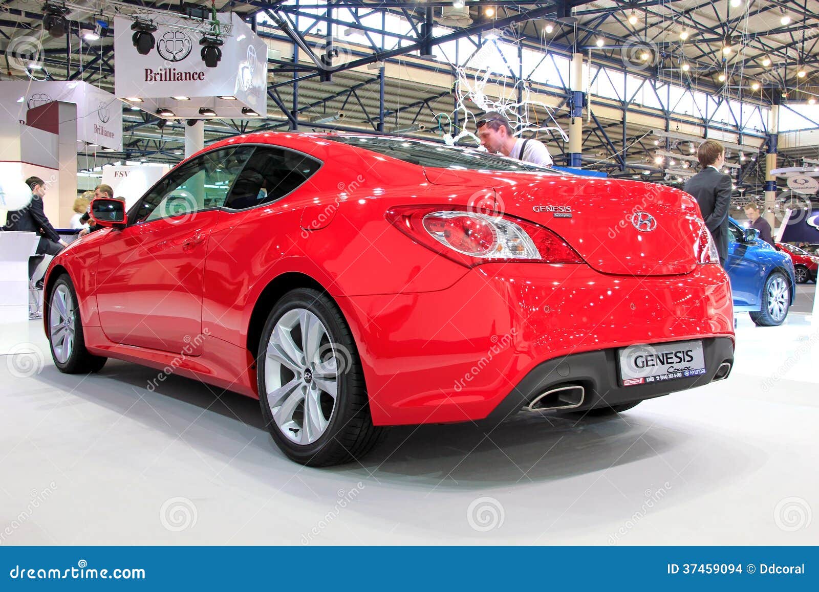 Red Hyundai Genesis editorial stock image. Image of genesis - 37459094