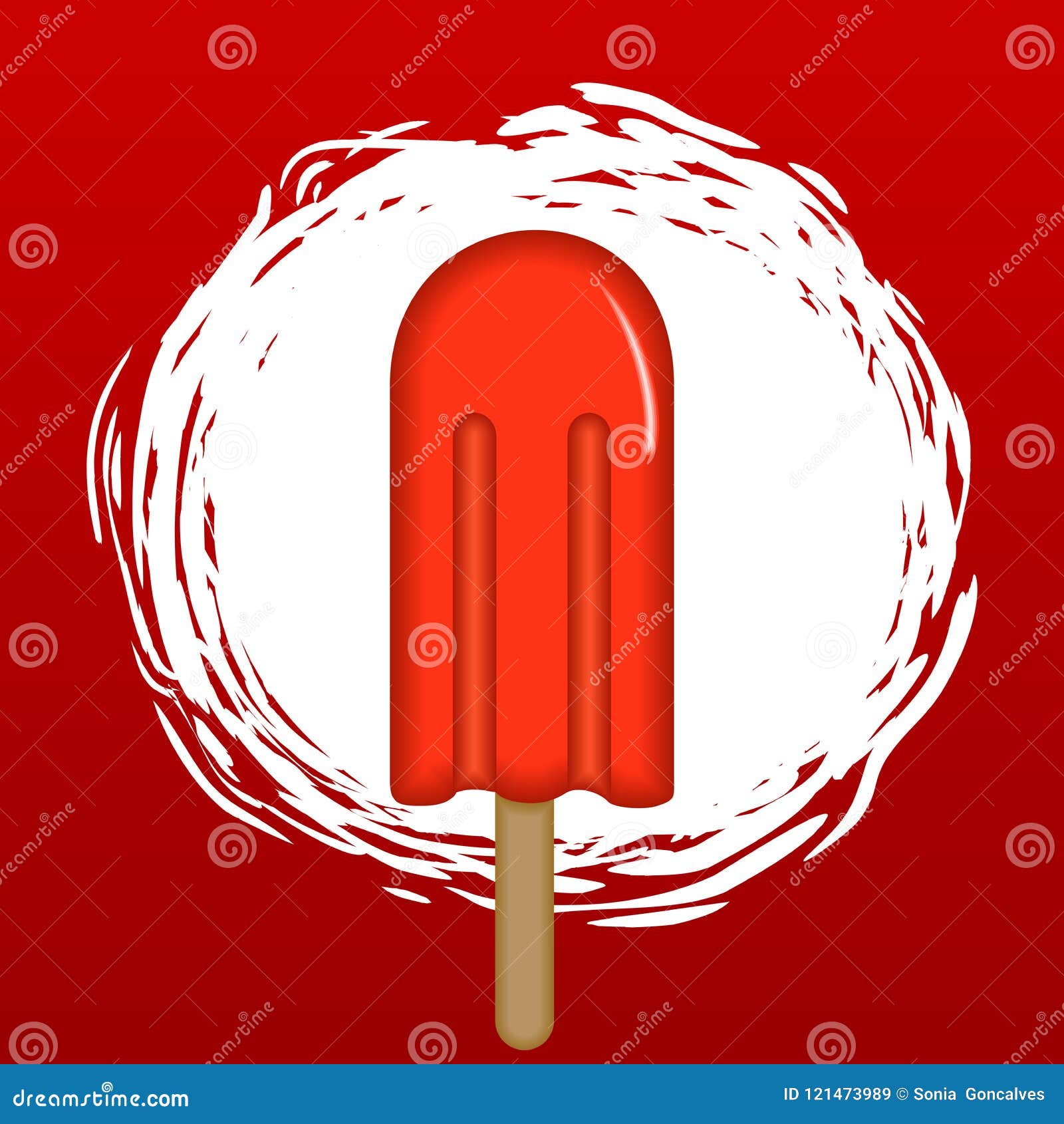 Red ice cream background stock vector. Illustration of summer - 121473989