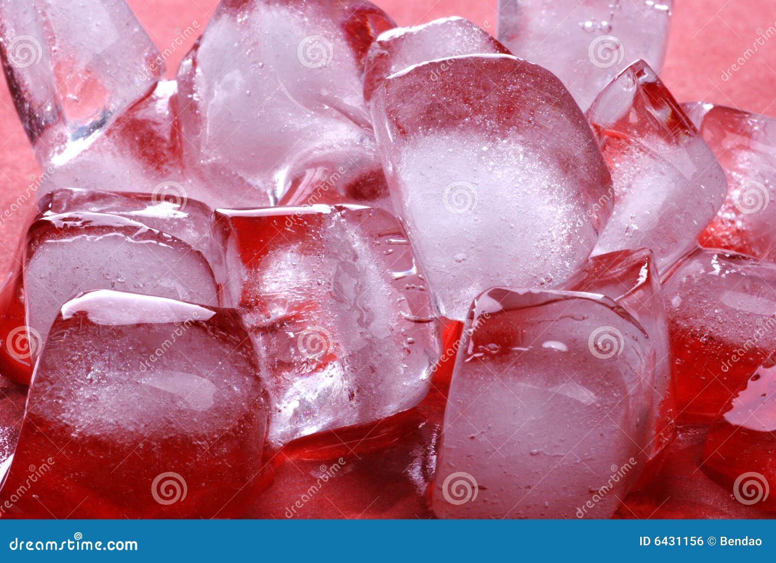 Red ice cubes stock photo. Image of cool, clear, water - 6431156