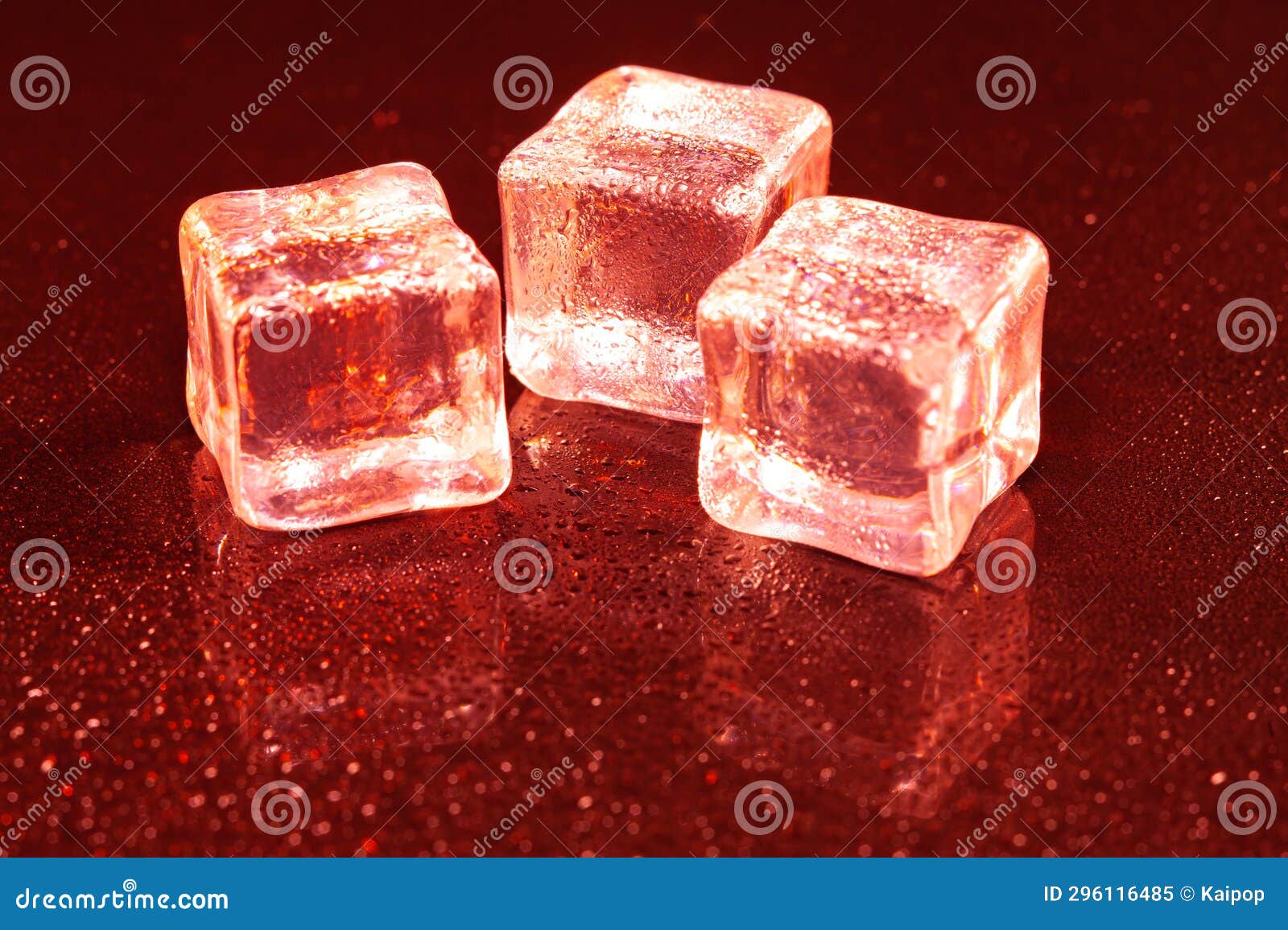 Red Ice Cubes on Black Background Stock Image - Image of glass, brandy ...