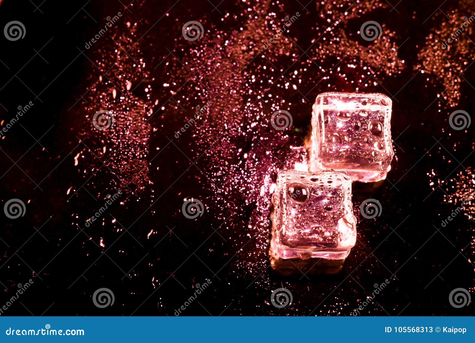 Red ice cubes stock image. Image of glass, abstract - 105568313
