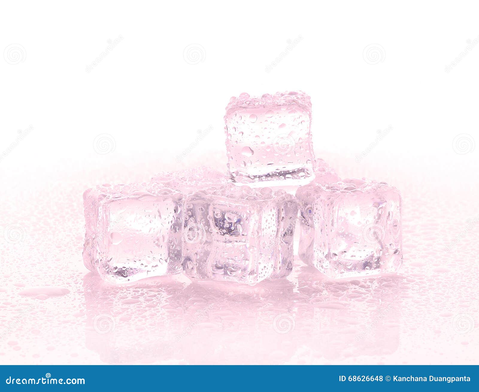 Red Ice Cubes on the White Background Stock Photo - Image of group ...