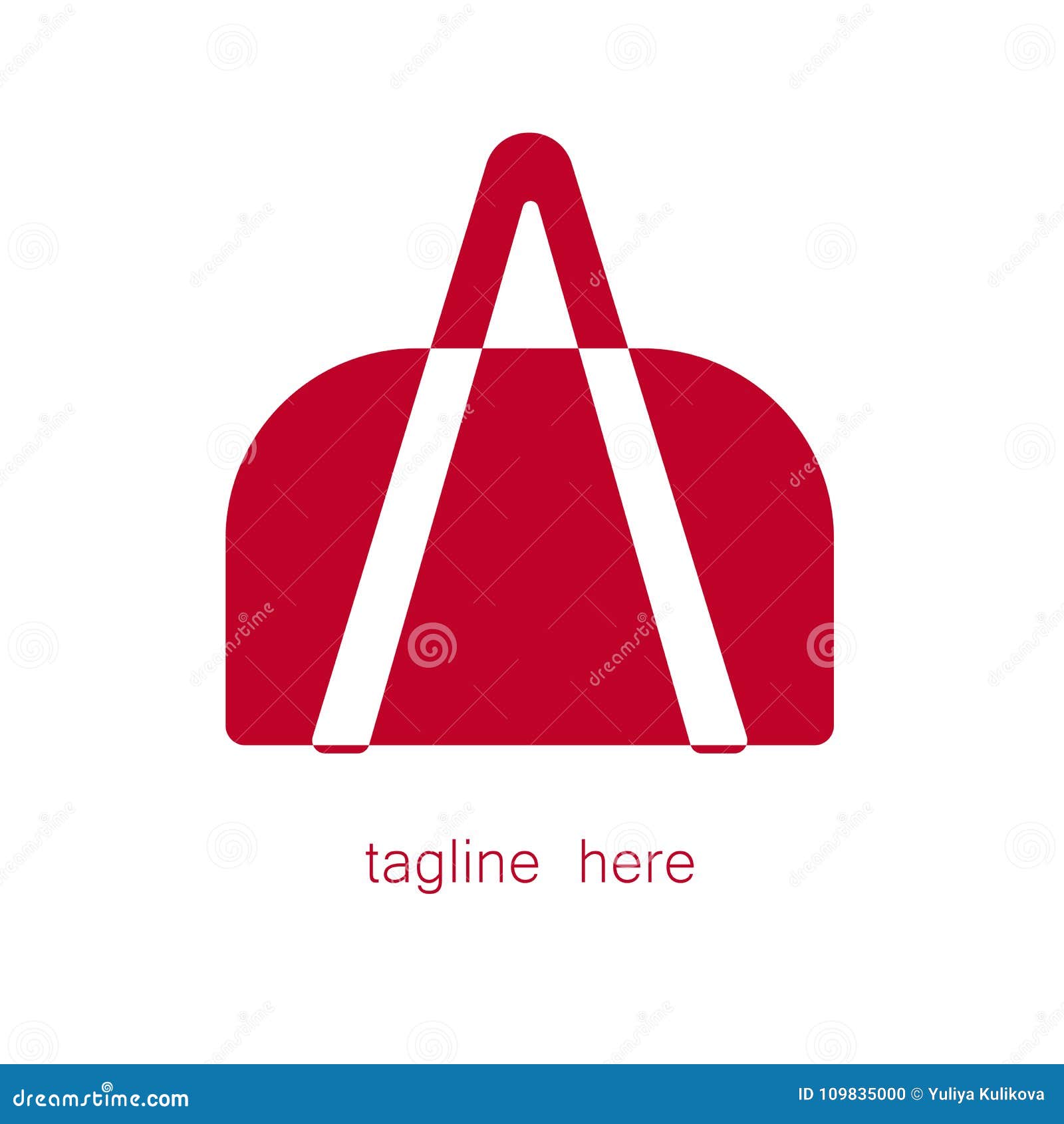 Red icon bag stock vector. Illustration of accessory - 109835000