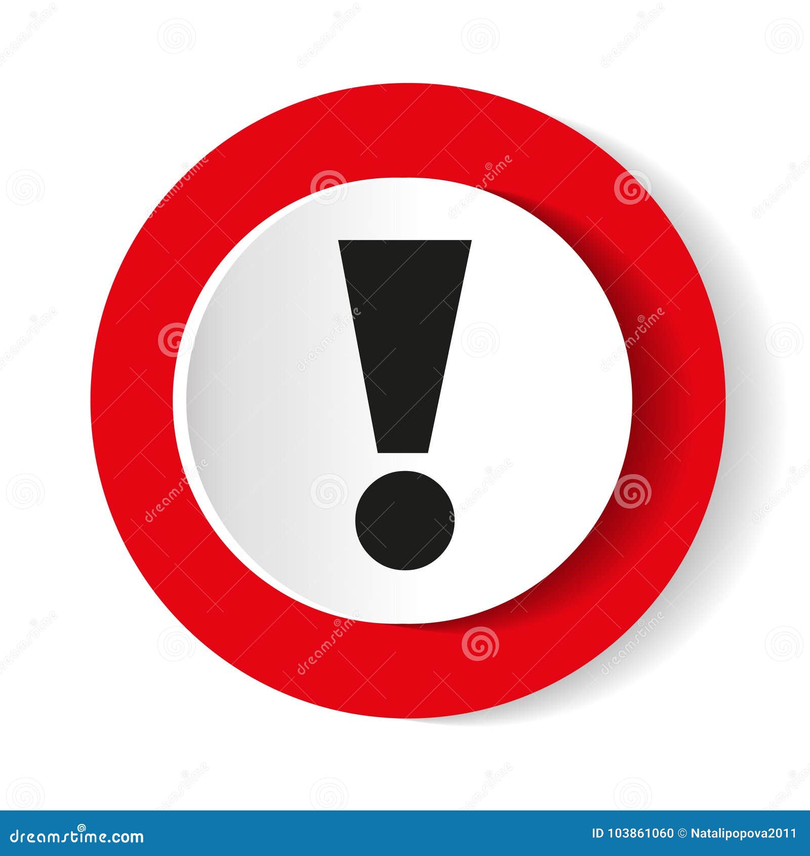 A Red Icon with an Exclamation Point. Vector Illustration. Stock Vector ...